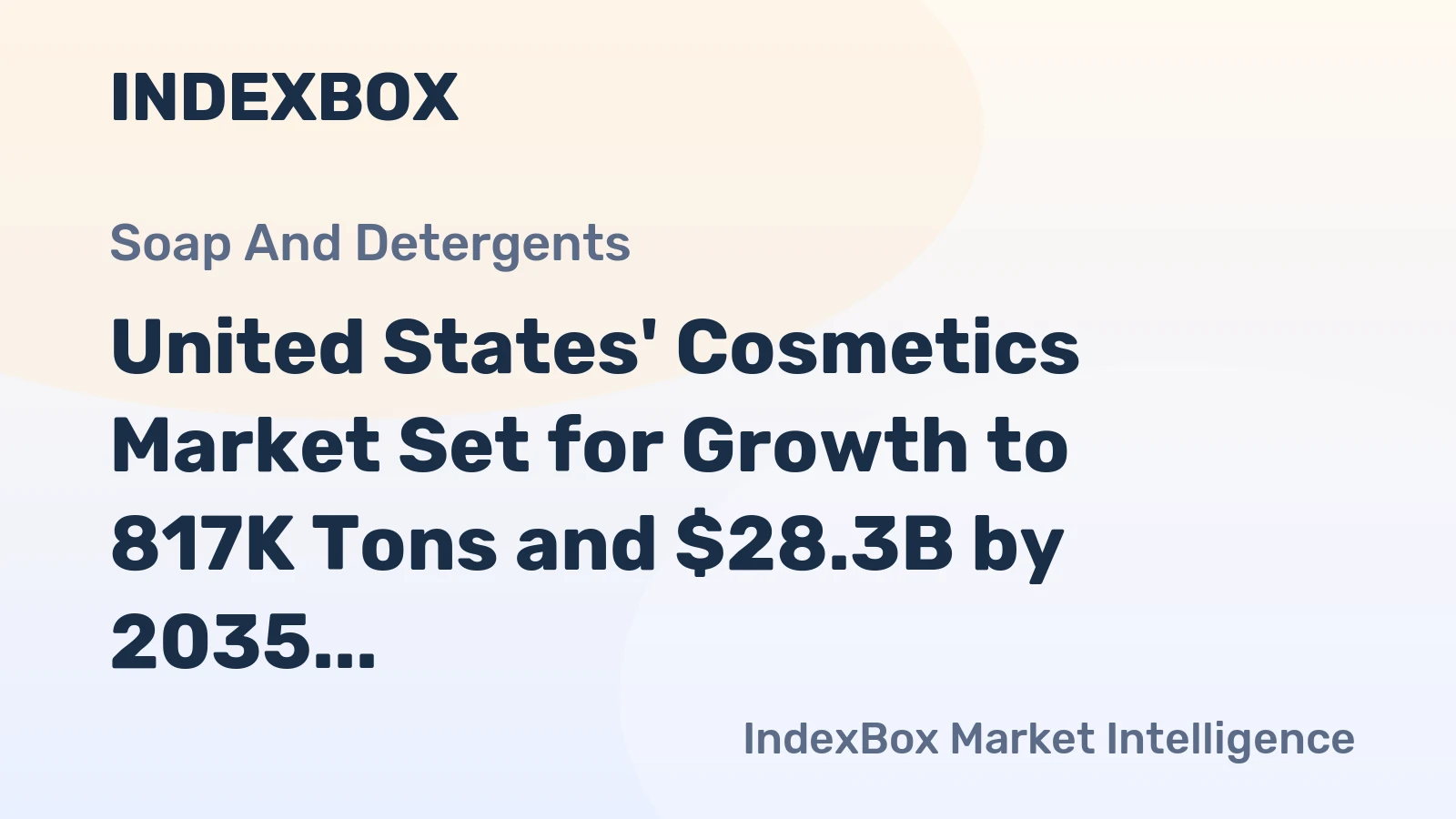 United States' Cosmetics Market Set for Growth to 817K Tons and $28.3B by 2035