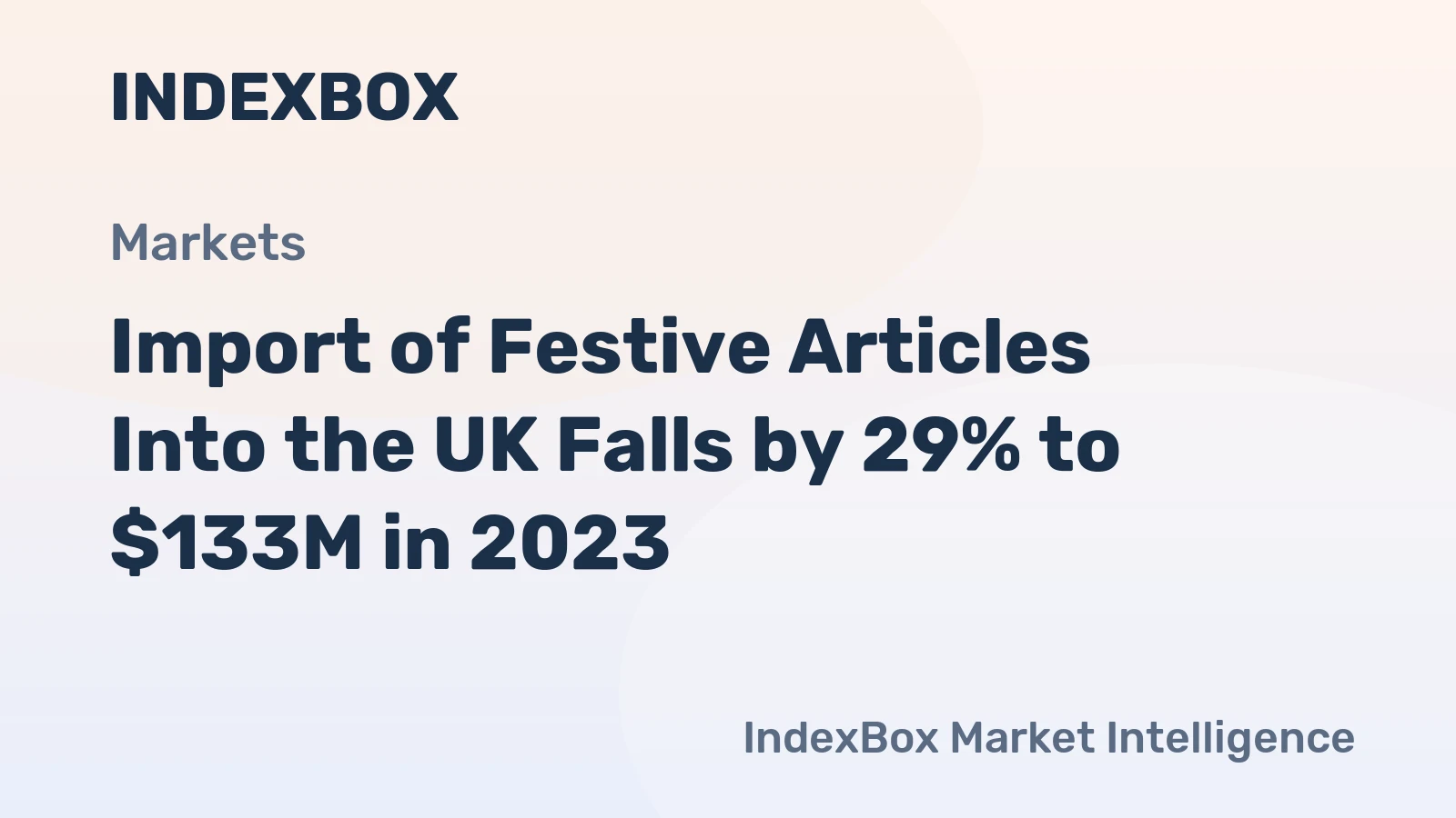 Import of Festive Articles Into the UK Falls by 29% to $133M in 2023
