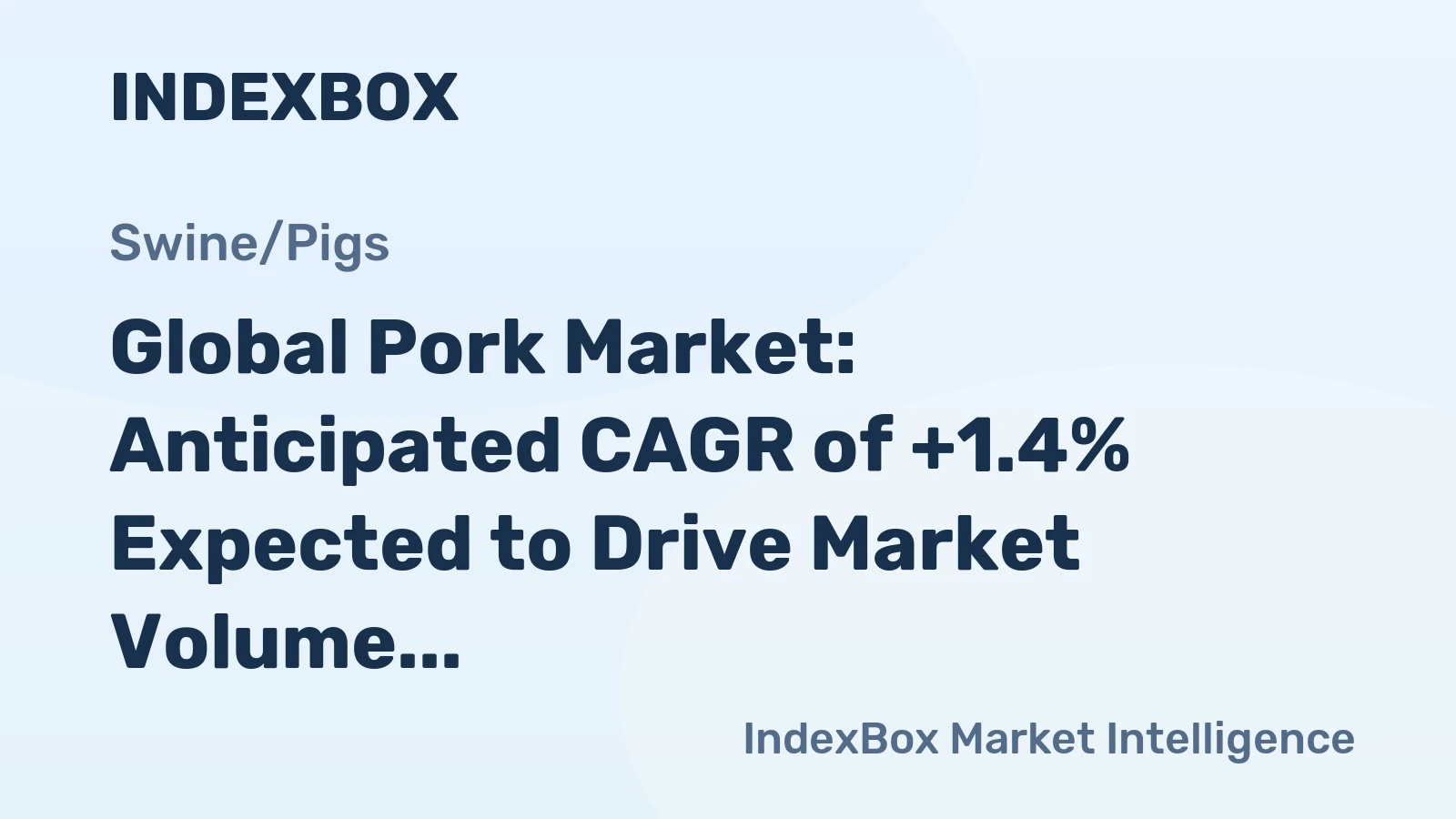 Global Pork Market: Anticipated CAGR of +1.4% Expected to Drive Market Volume to 141M Tons by 2035