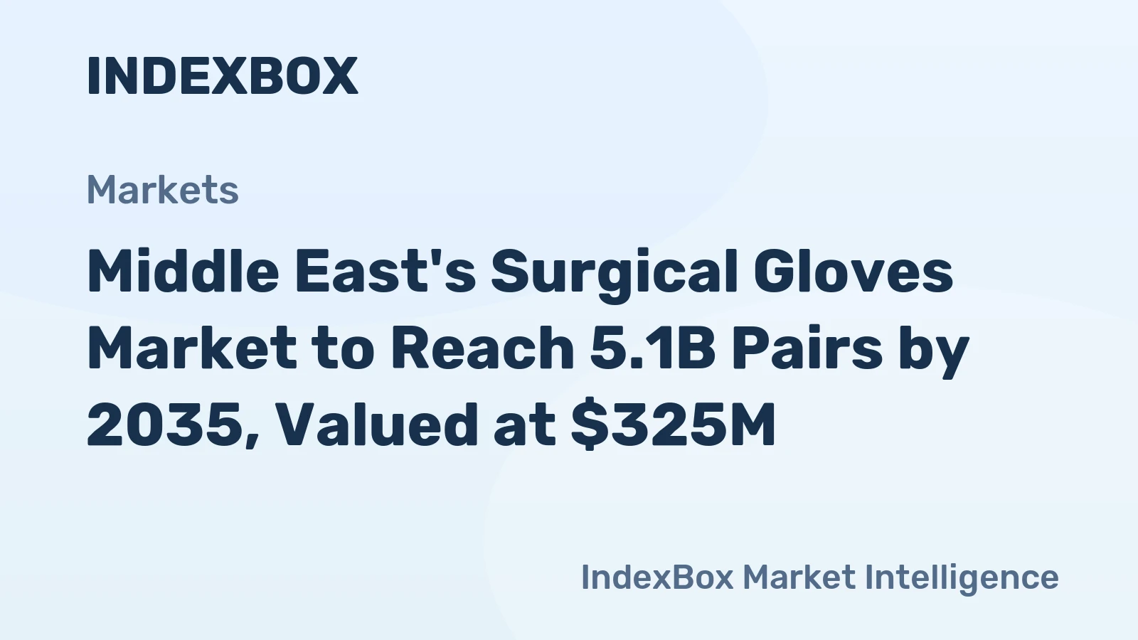 Middle East's Surgical Gloves Market to Reach 5.1B Pairs by 2035, Valued at $325M