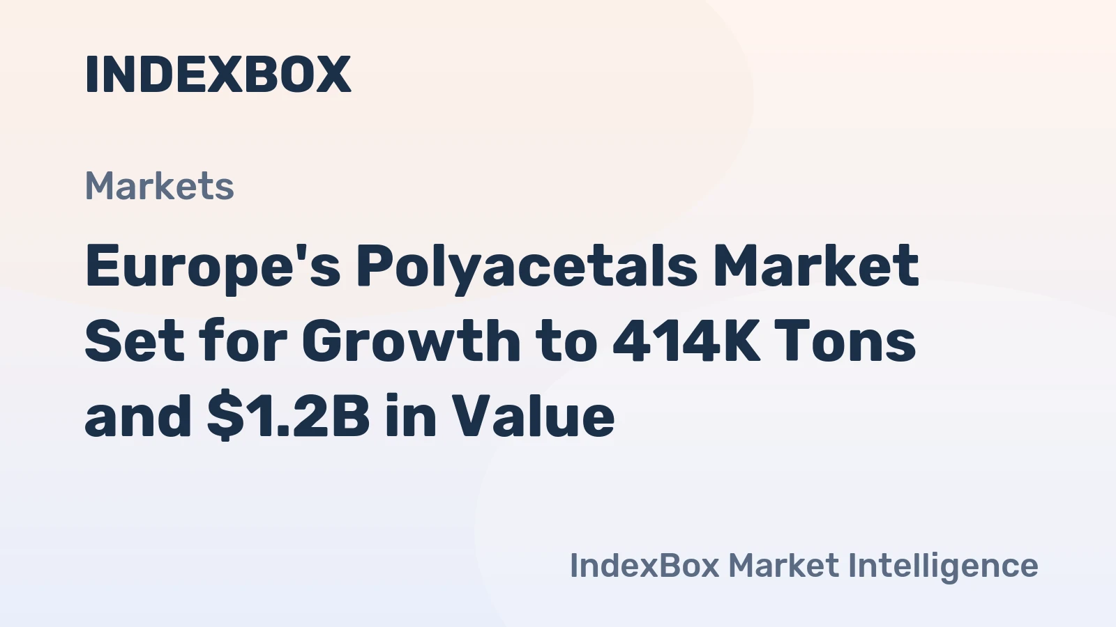 Europe's Polyacetals Market Set for Growth to 414K Tons and $1.2B in Value