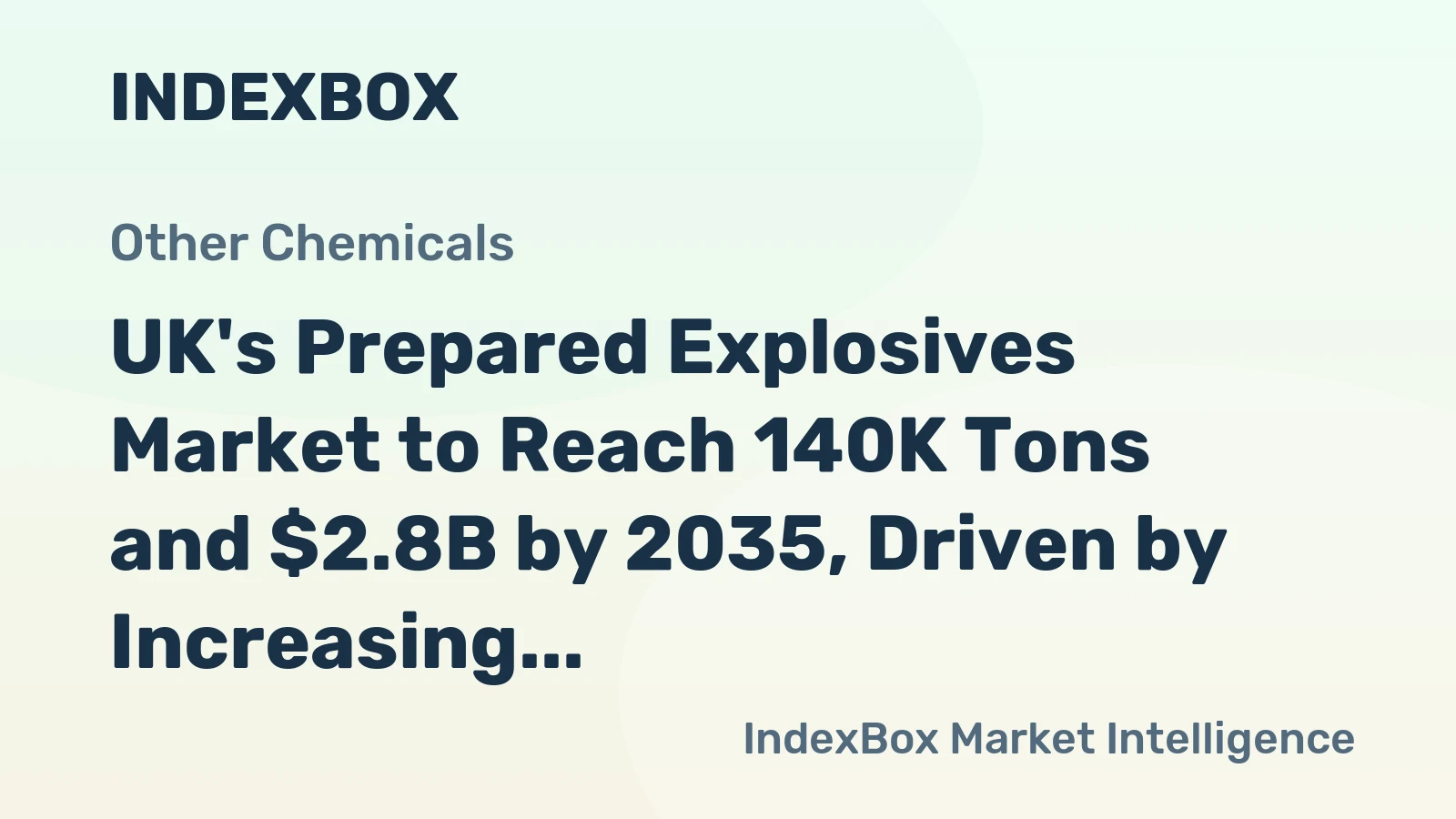 UK's Prepared Explosives Market to Reach 140K Tons and $2.8B by 2035, Driven by Increasing Demand