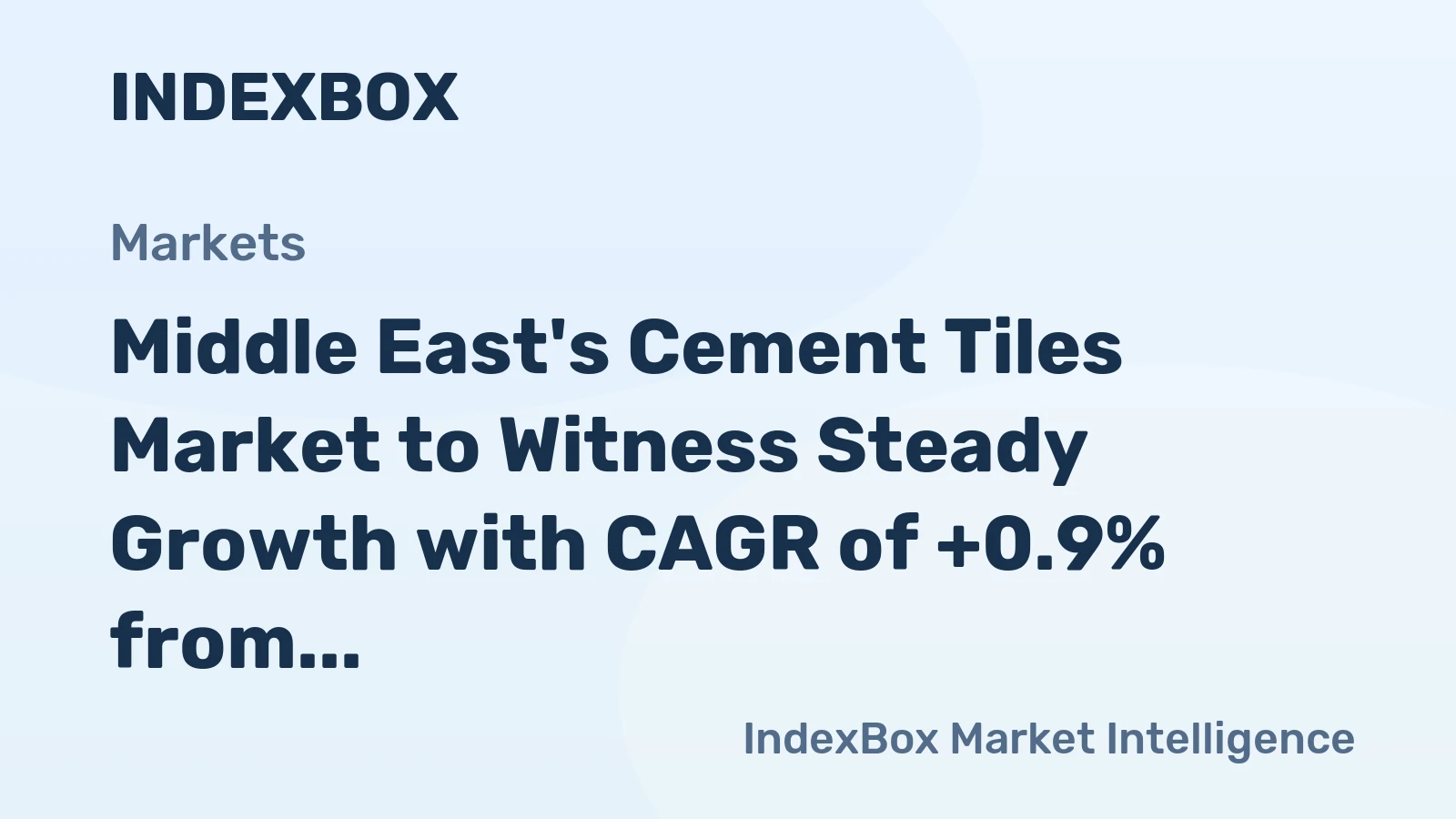 Middle East's Cement Tiles Market to Witness Steady Growth with CAGR of +0.9% from 2024 to 2035