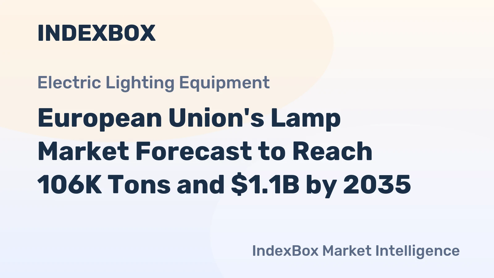 European Union's Lamp Market Forecast to Reach 106K Tons and $1.1B by 2035