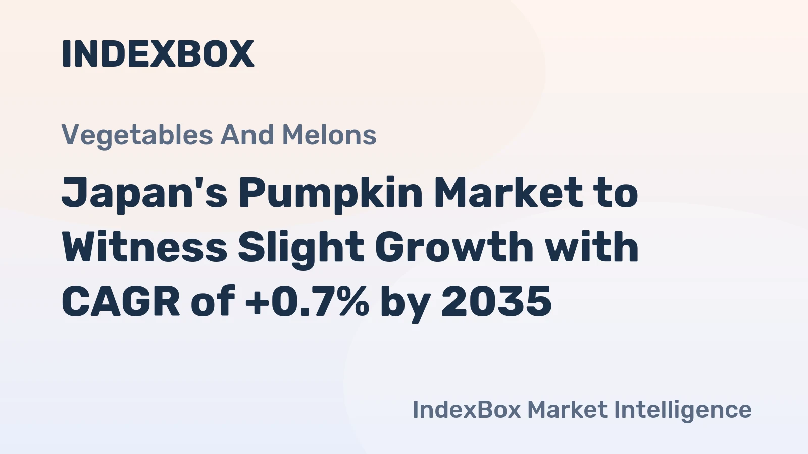 Japan's Pumpkin Market to Witness Slight Growth with CAGR of +0.7% by 2035