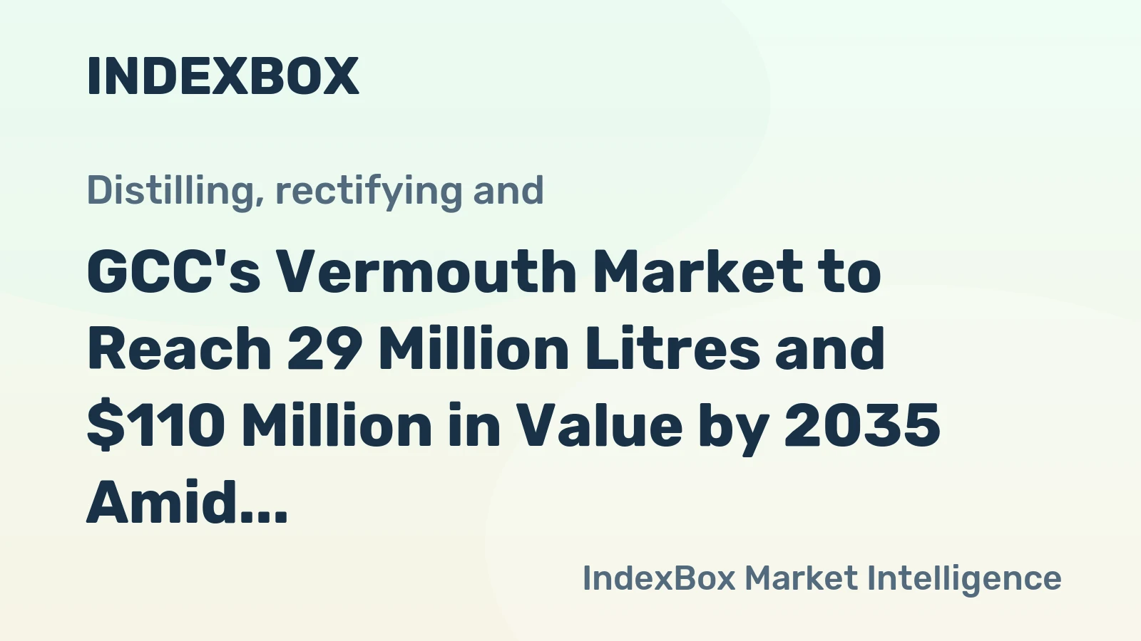GCC's Vermouth Market to Reach 29 Million Litres and $110 Million in Value by 2035 Amid Slowing Growth