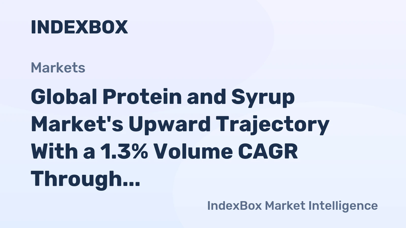 Global Protein and Syrup Market's Upward Trajectory With a 1.3% Volume CAGR Through 2035