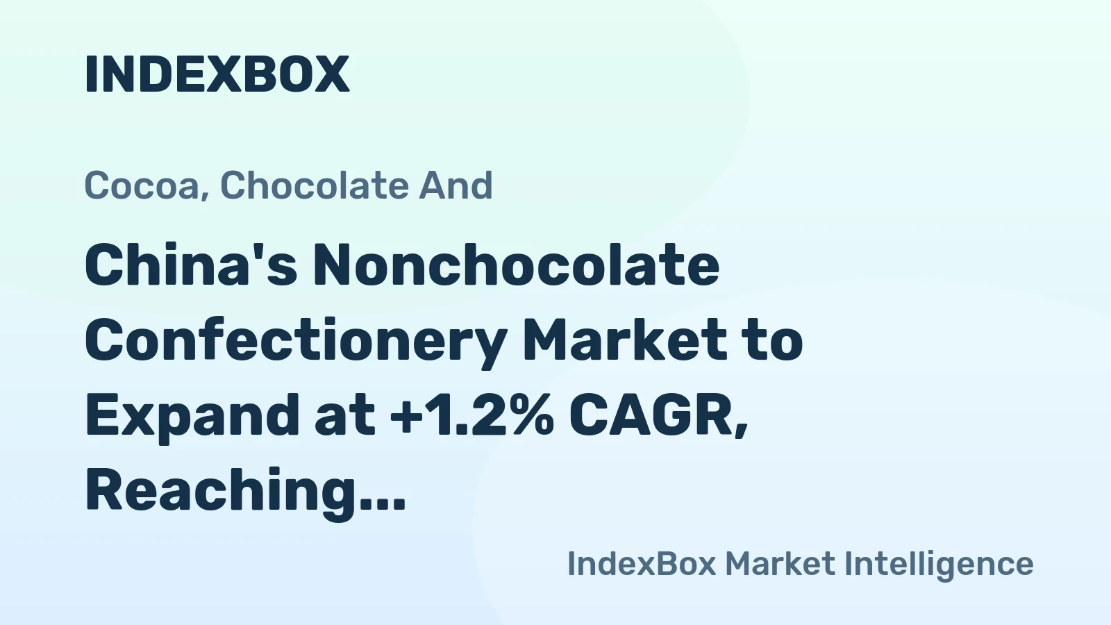 China's Nonchocolate Confectionery Market to Expand at +1.2% CAGR, Reaching $13.6B by 2035