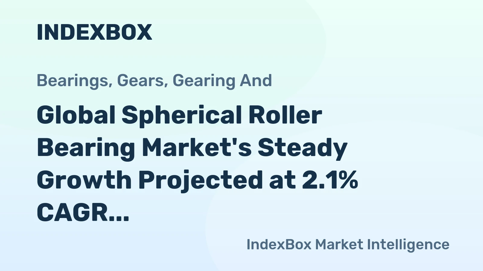Global Spherical Roller Bearing Market's Steady Growth Projected at 2.1% CAGR Through 2035