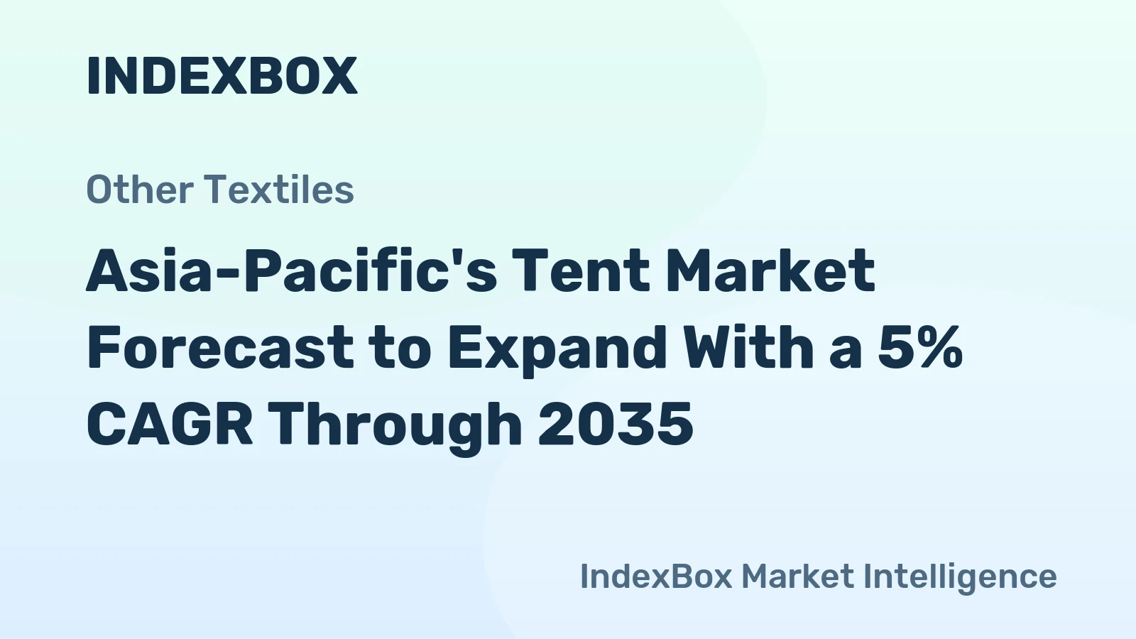Asia-Pacific's Tent Market Forecast to Expand With a 5% CAGR Through 2035