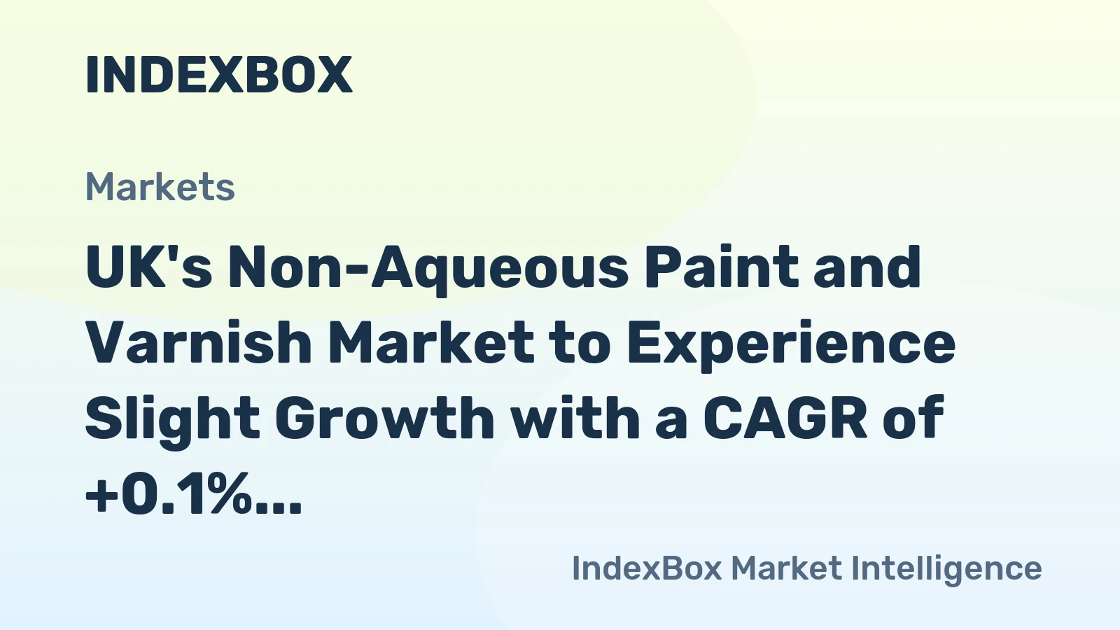 UK's Non-Aqueous Paint and Varnish Market to Experience Slight Growth with a CAGR of +0.1% from 2024 to 2035