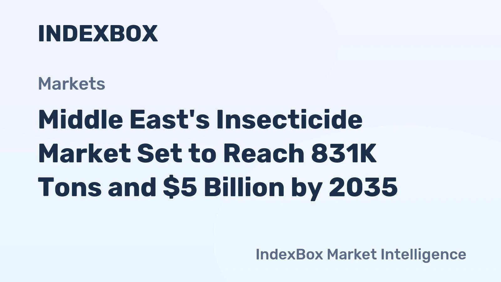 Middle East's Insecticide Market Set to Reach 831K Tons and $5 Billion by 2035