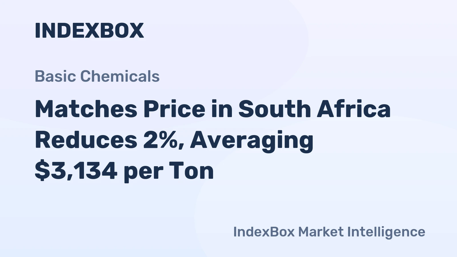 Matches Price in South Africa Reduces 2%, Averaging $3,134 per Ton