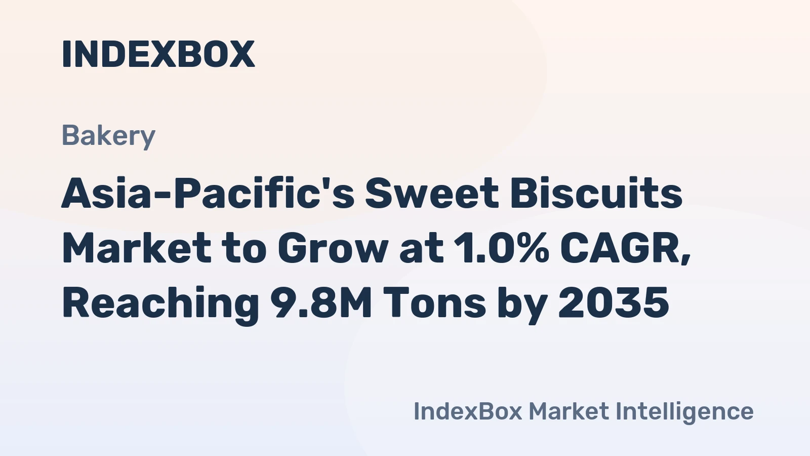 Asia-Pacific's Sweet Biscuits Market to Grow at 1.0% CAGR, Reaching 9.8M Tons by 2035