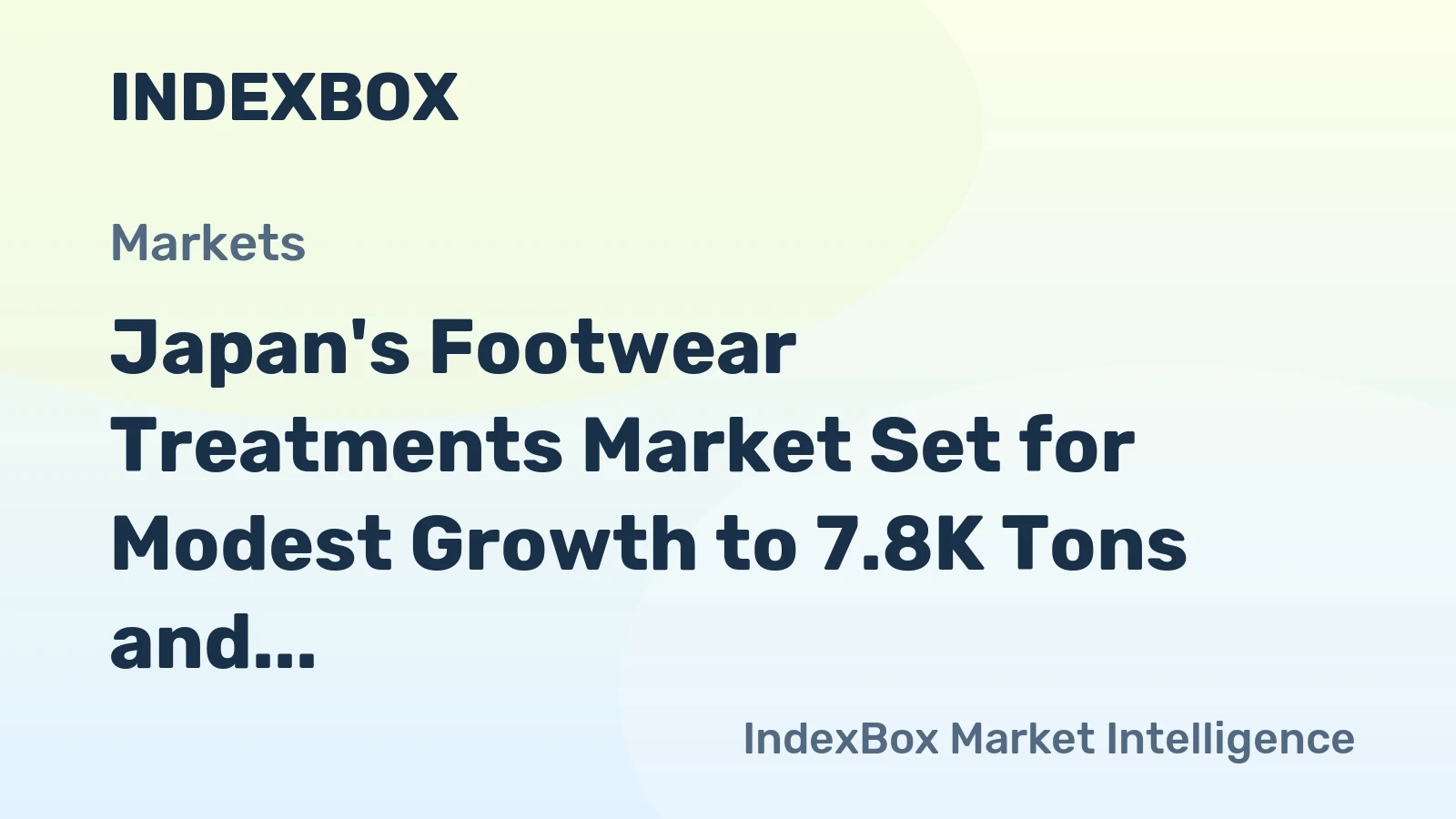 Japan's Footwear Treatments Market Set for Modest Growth to 7.8K Tons and $171M
