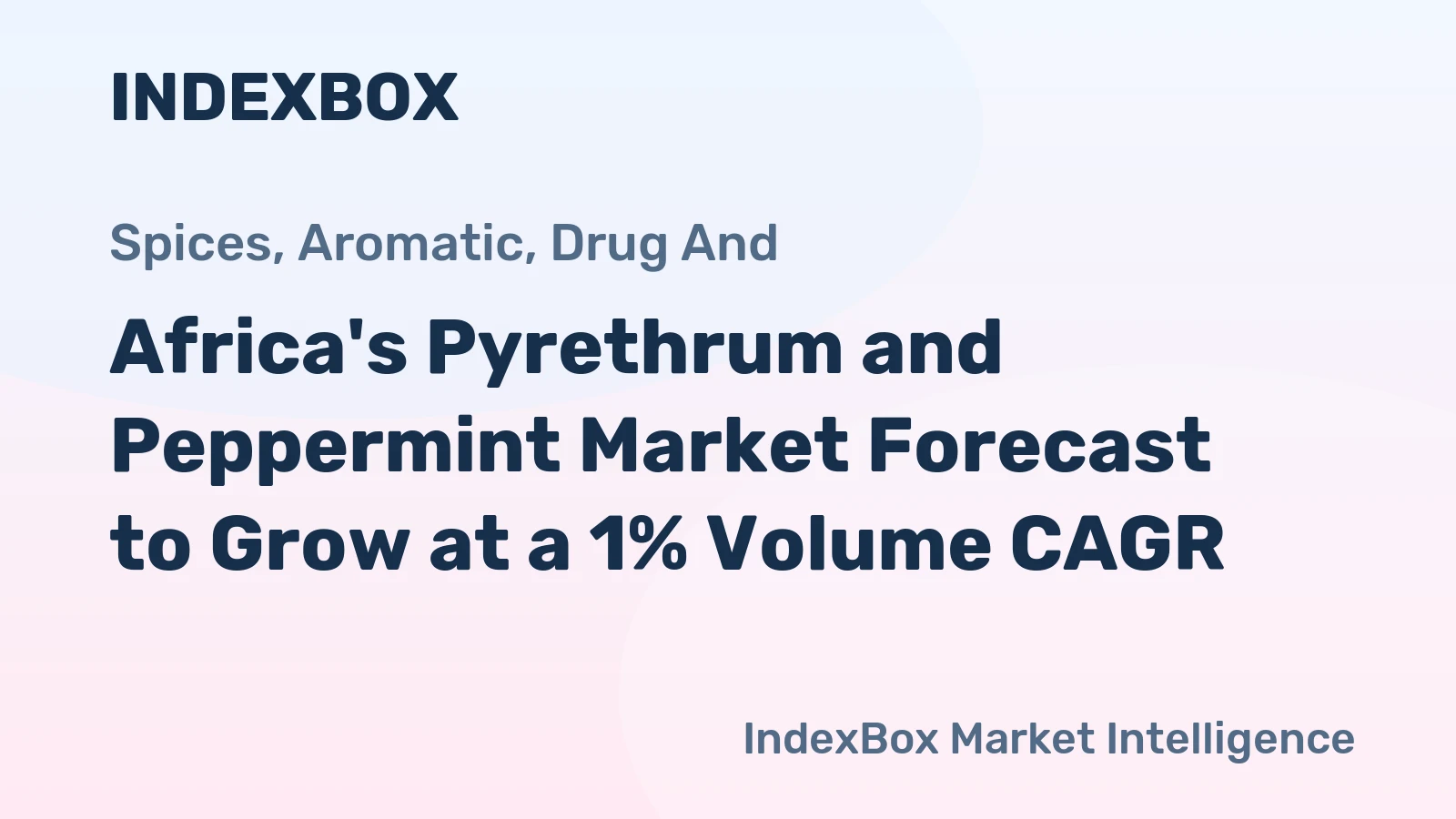 Africa's Pyrethrum and Peppermint Market Forecast to Grow at a 1% Volume CAGR