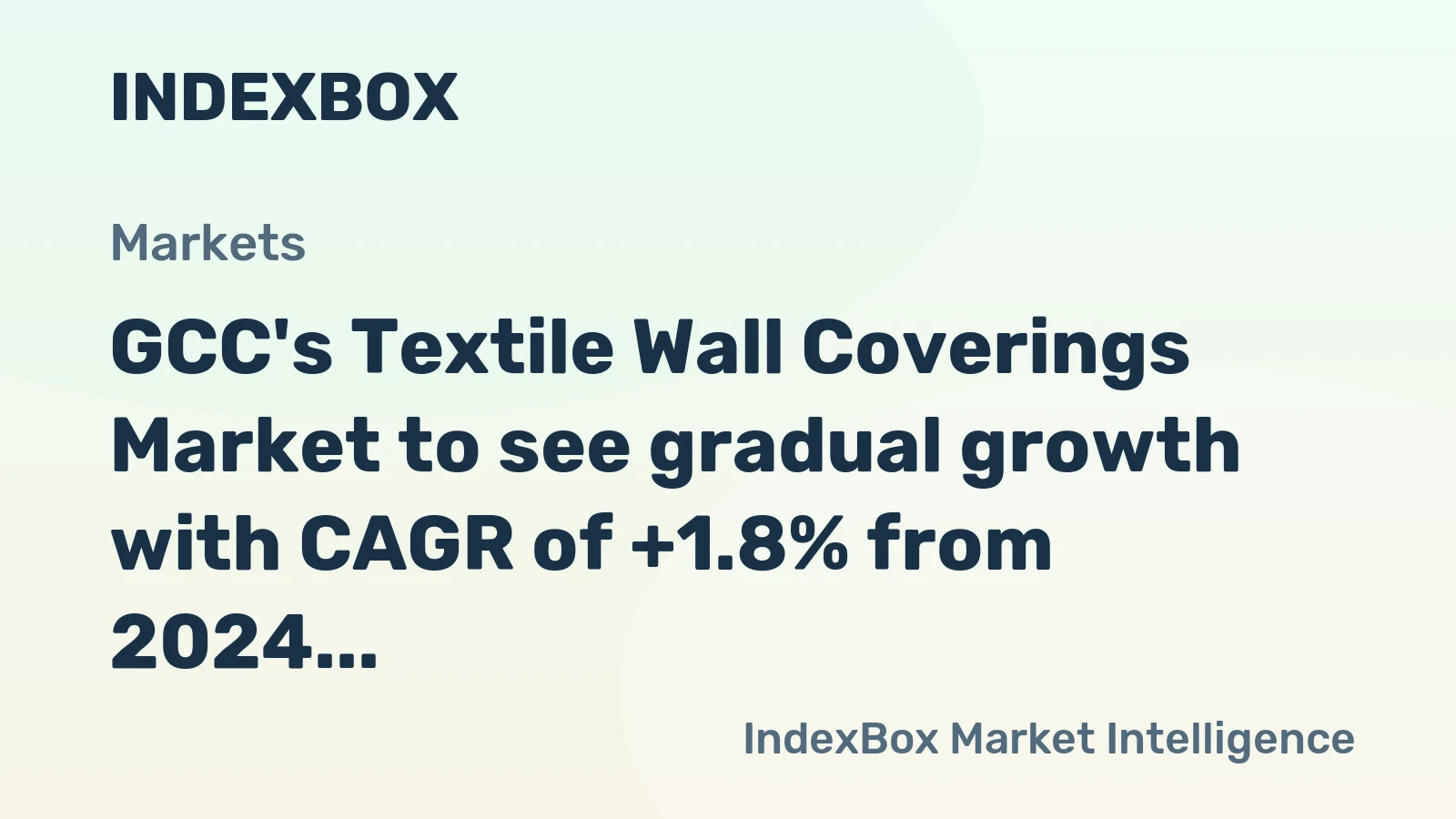 GCC's Textile Wall Coverings Market to see gradual growth with CAGR of +1.8% from 2024 to 2035