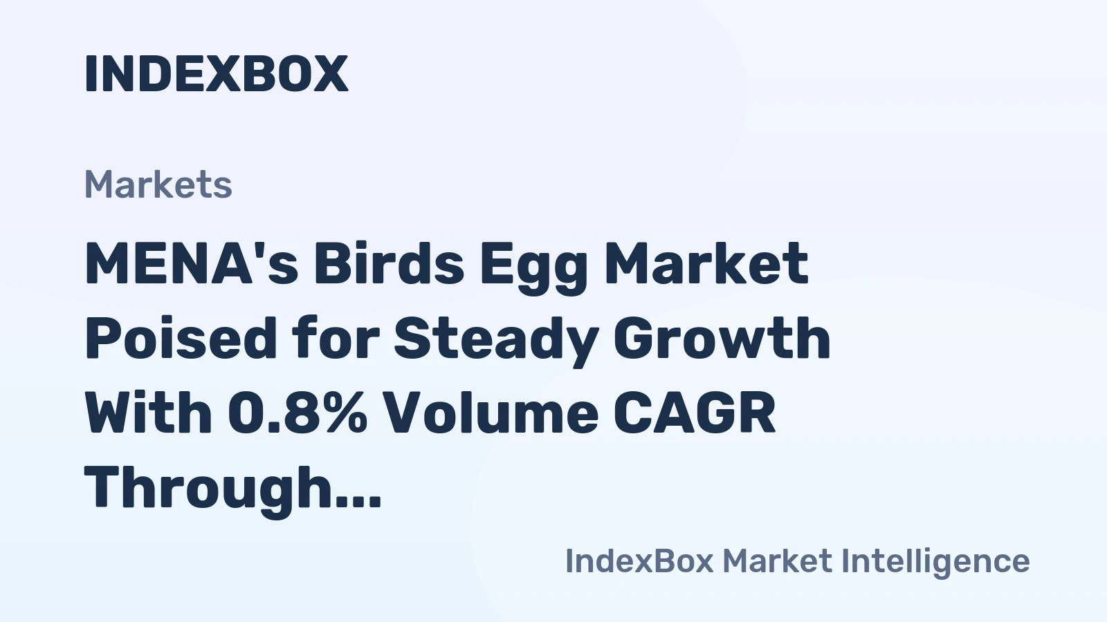 MENA's Birds Egg Market Poised for Steady Growth With 0.8% Volume CAGR Through 2035
