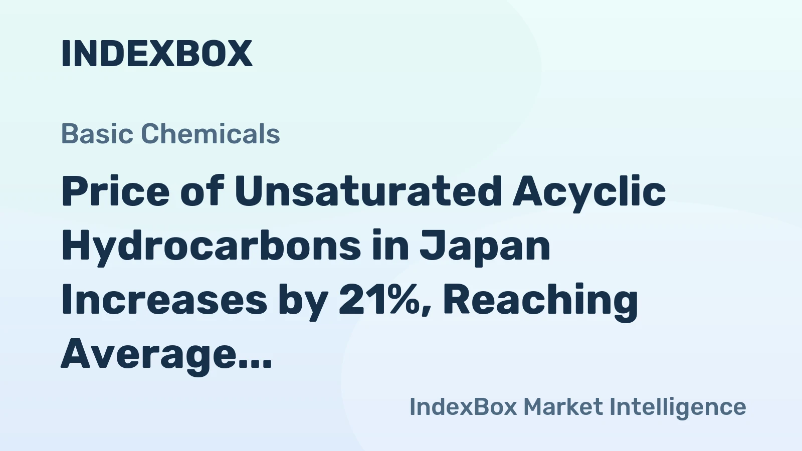 Price of Unsaturated Acyclic Hydrocarbons in Japan Increases by 21%, Reaching Average of $2,237 per Ton