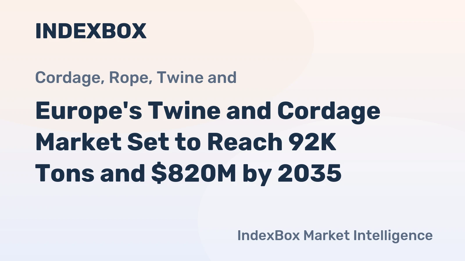 Europe's Twine and Cordage Market Set to Reach 92K Tons and $820M by 2035