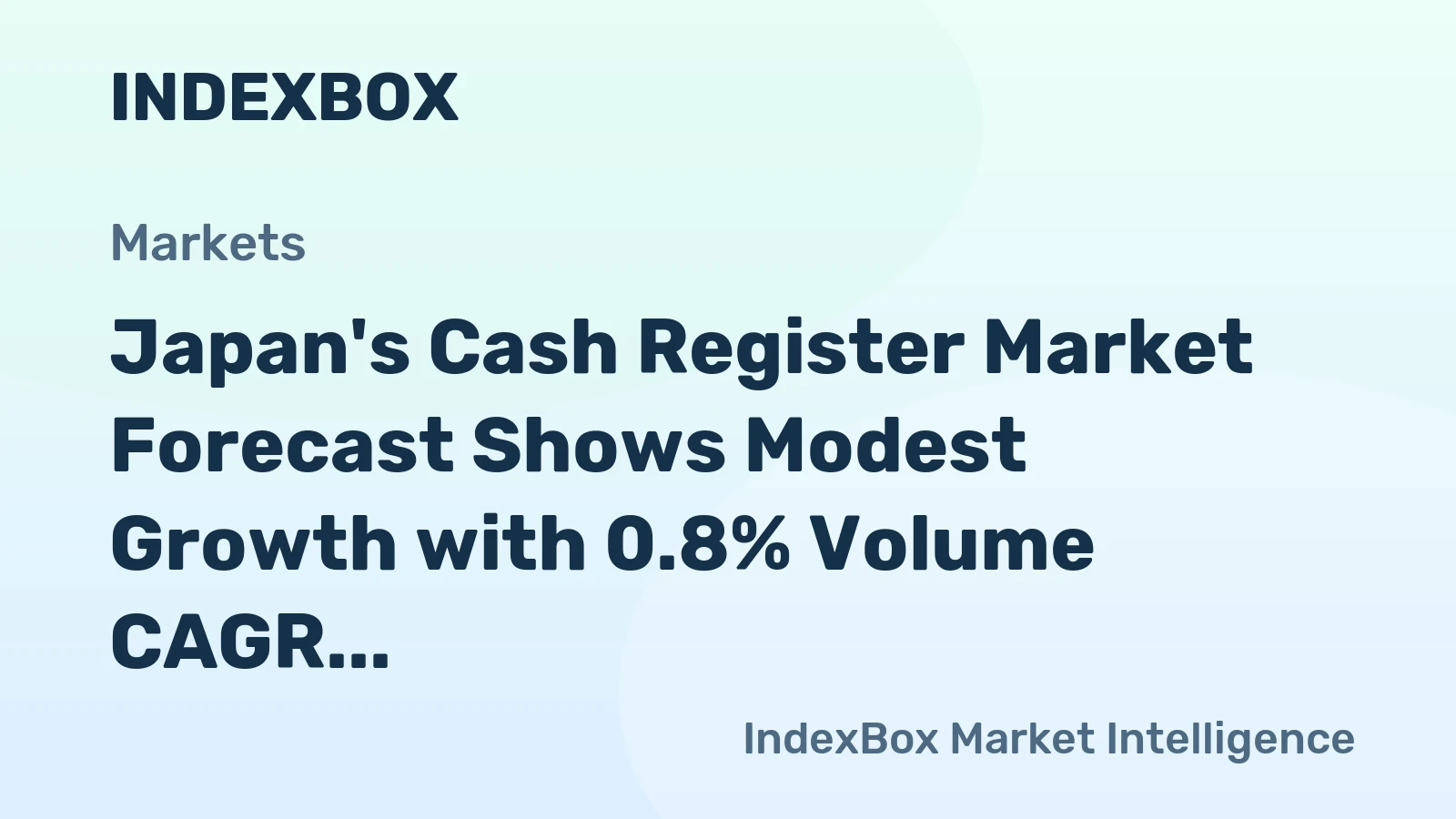 Japan's Cash Register Market Forecast Shows Modest Growth with 0.8% Volume CAGR Through 2035