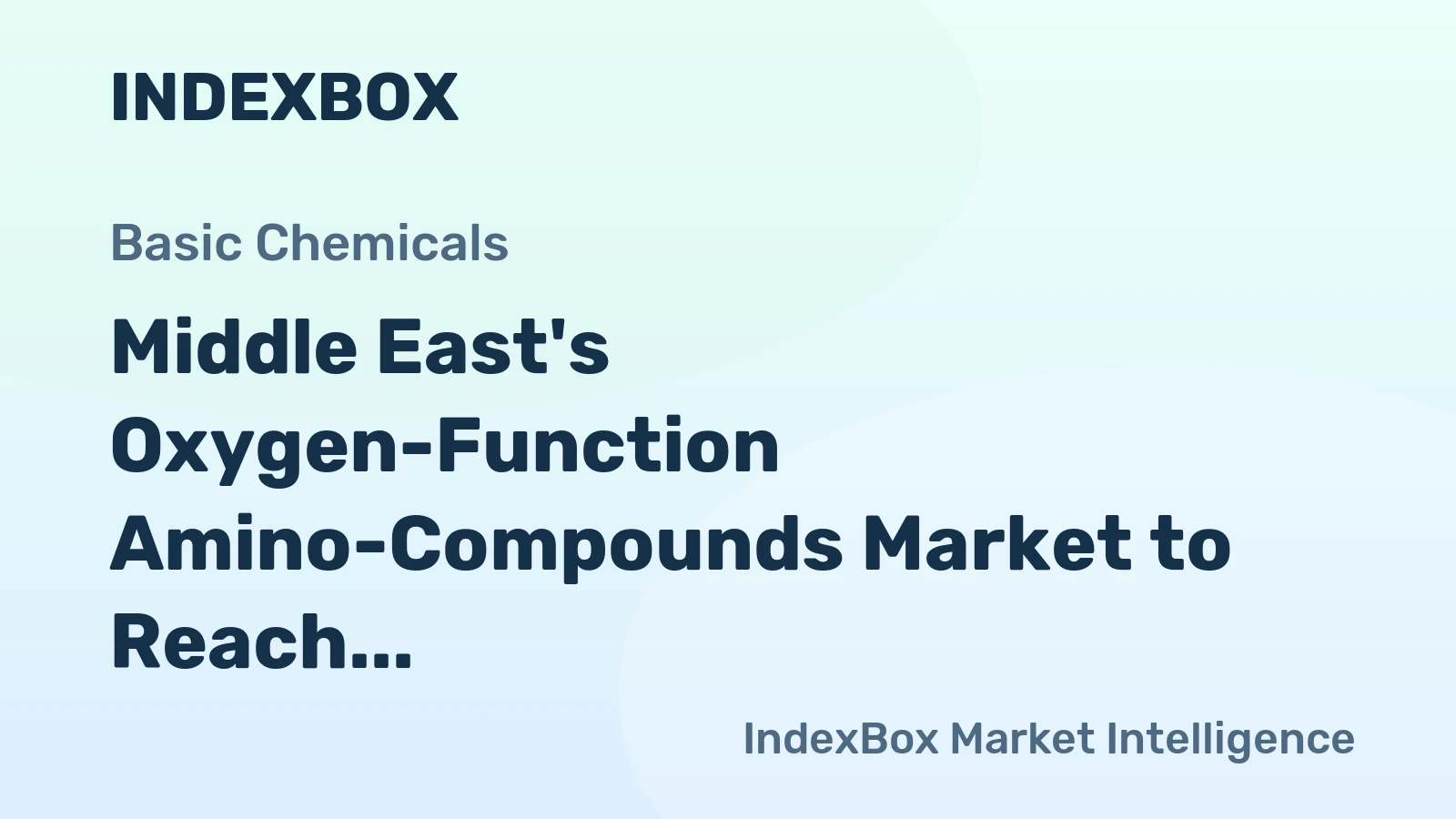 Middle East's Oxygen-Function Amino-Compounds Market to Reach 309K Tons by 2035, Valued at $1.2B