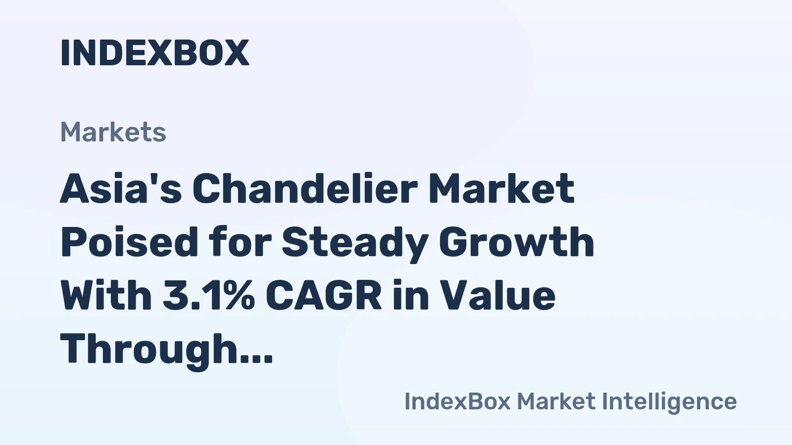 Asia's Chandelier Market Poised for Steady Growth With 3.1% CAGR in Value Through 2035