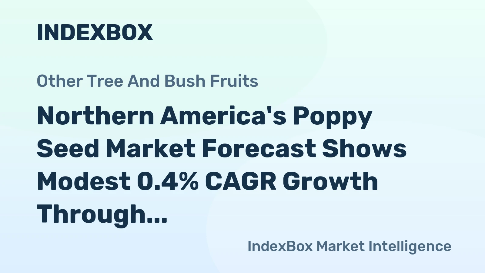 Northern America's Poppy Seed Market Forecast Shows Modest 0.4% CAGR Growth Through 2035