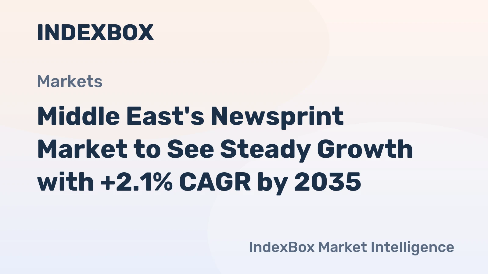 Middle East's Newsprint Market to See Steady Growth with +2.1% CAGR by 2035