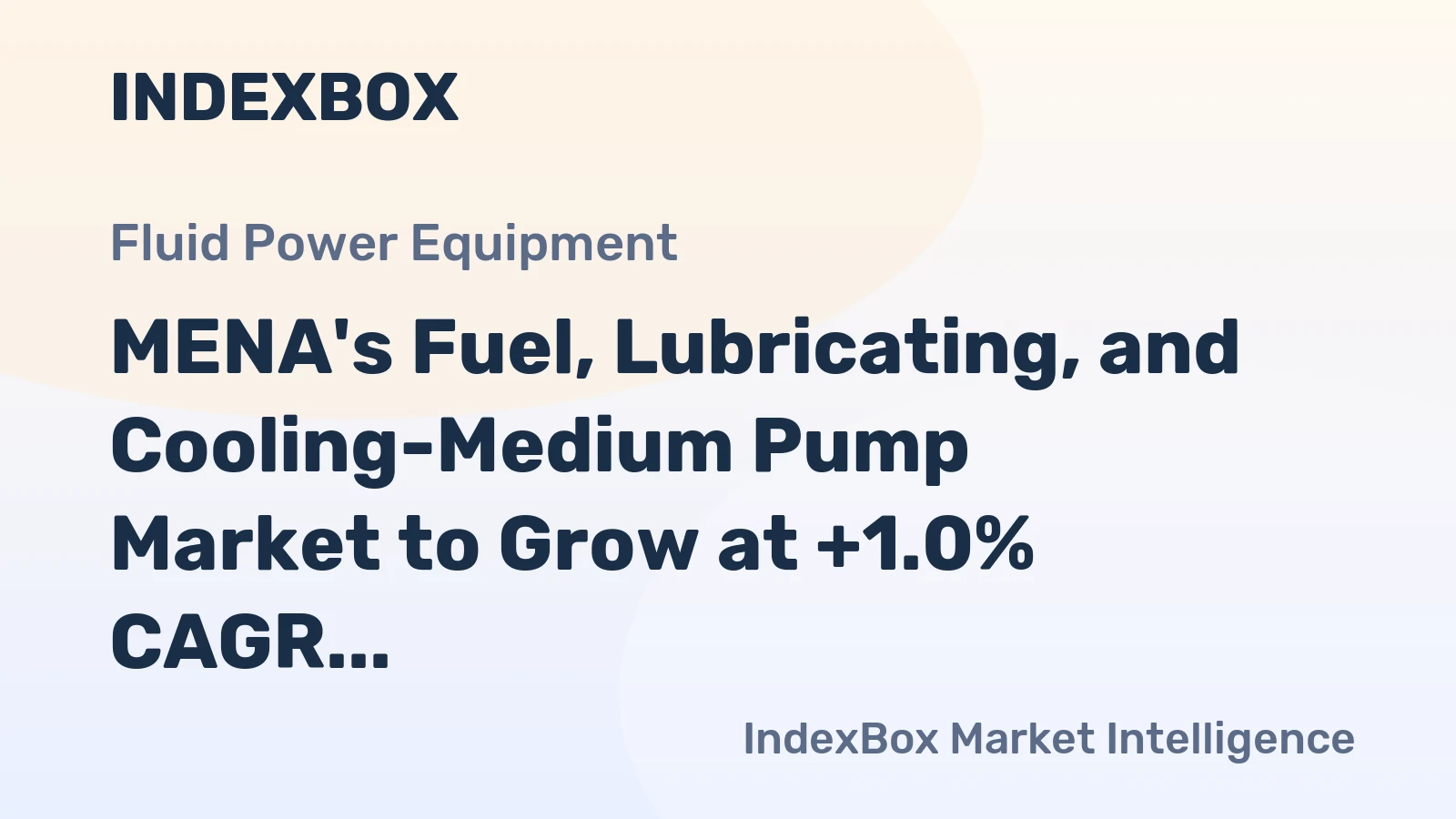 MENA's Fuel, Lubricating, and Cooling-Medium Pump Market to Grow at +1.0% CAGR, Reaching 27M Units by 2035