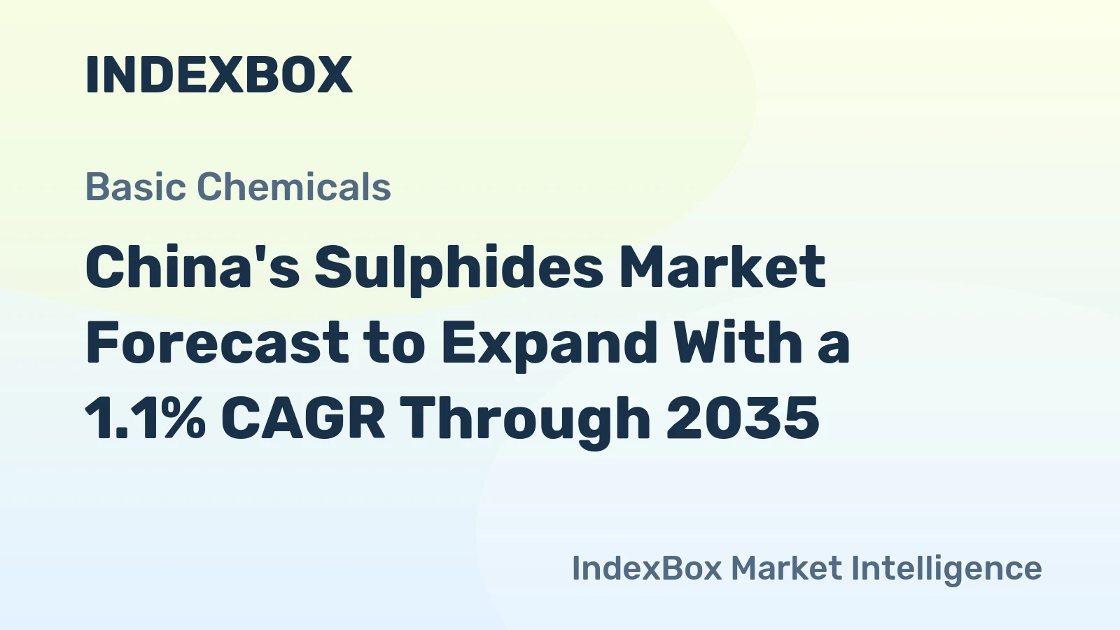 China's Sulphides Market Forecast to Expand With a 1.1% CAGR Through 2035