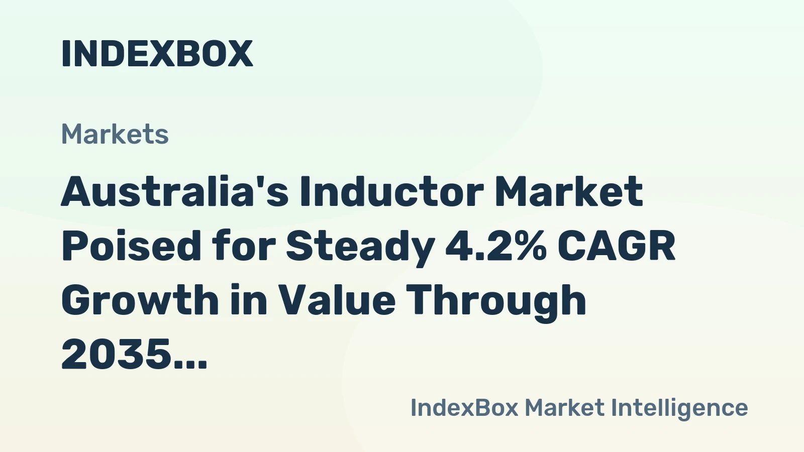 Australia's Inductor Market Poised for Steady 4.2% CAGR Growth in Value Through 2035