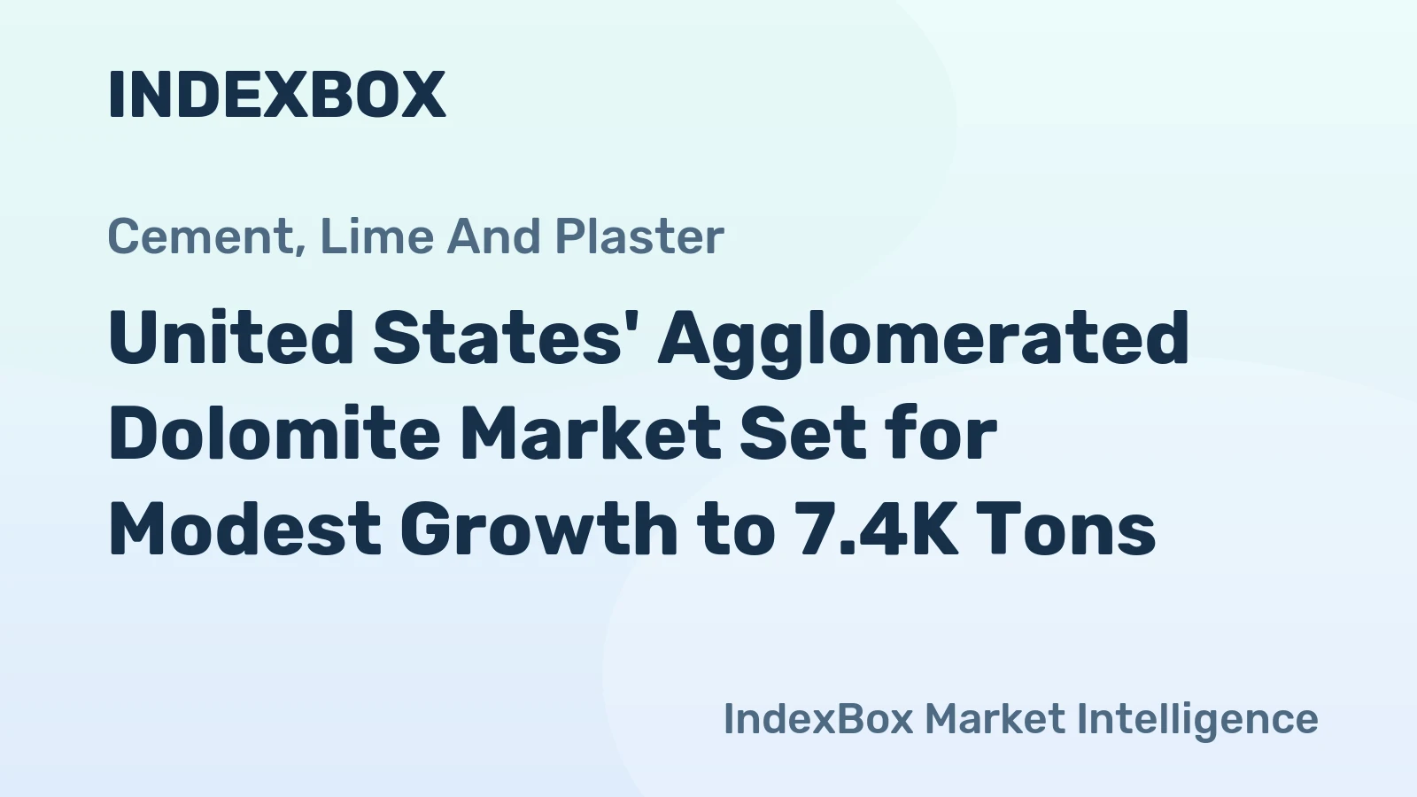 United States' Agglomerated Dolomite Market Set for Modest Growth to 7.4K Tons
