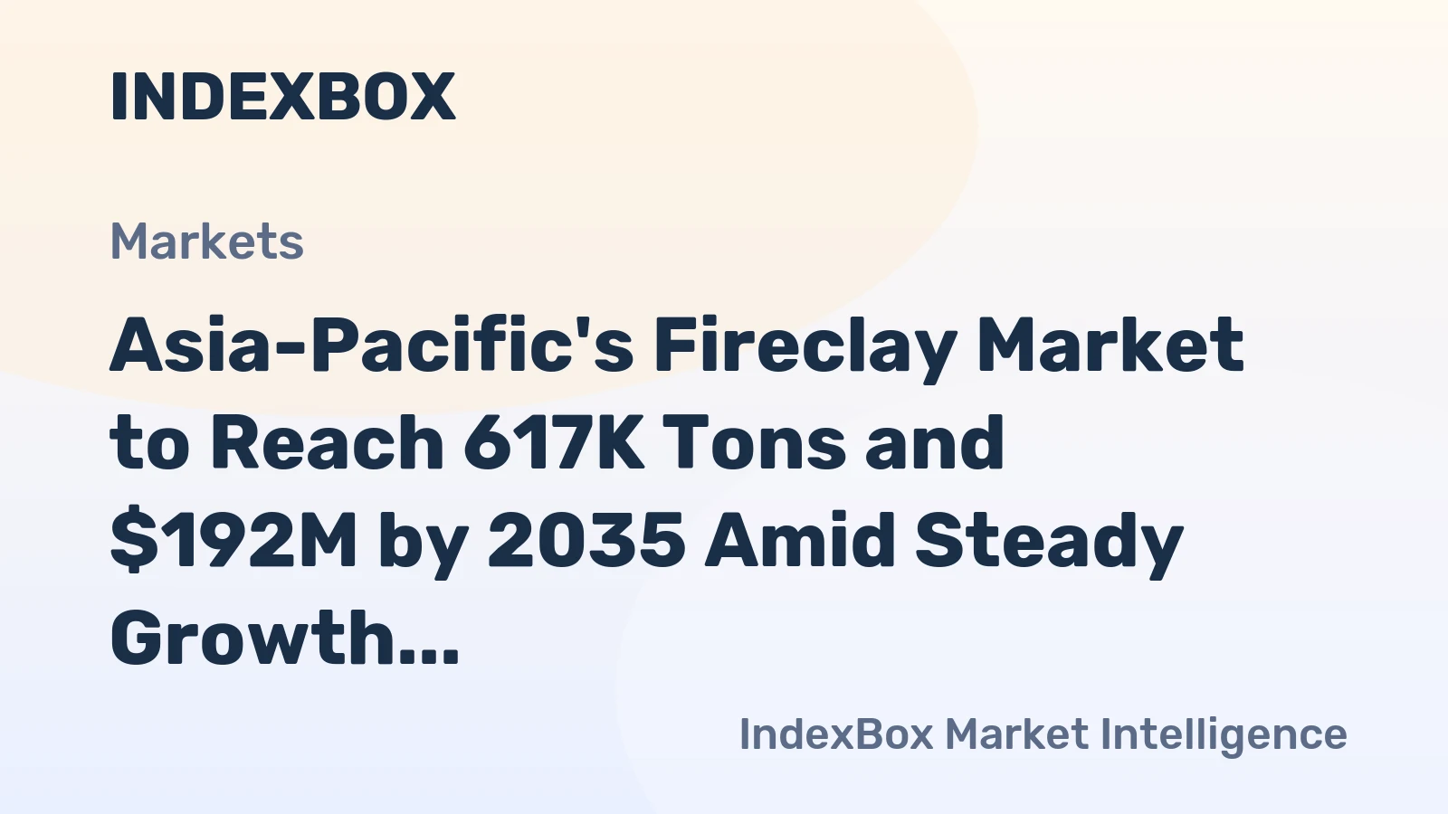 Asia-Pacific's Fireclay Market to Reach 617K Tons and $192M by 2035 Amid Steady Growth