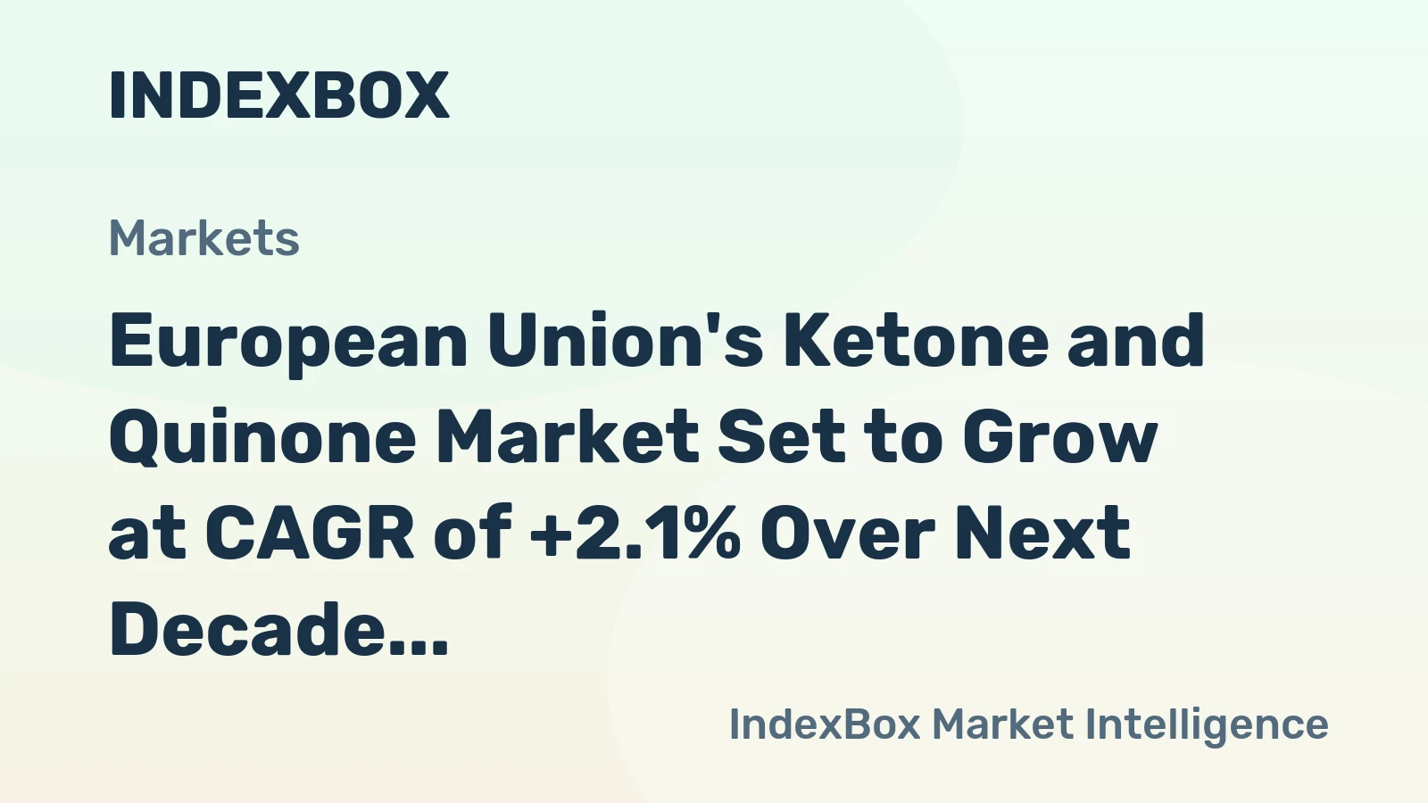 European Union's Ketone and Quinone Market Set to Grow at CAGR of +2.1% Over Next Decade