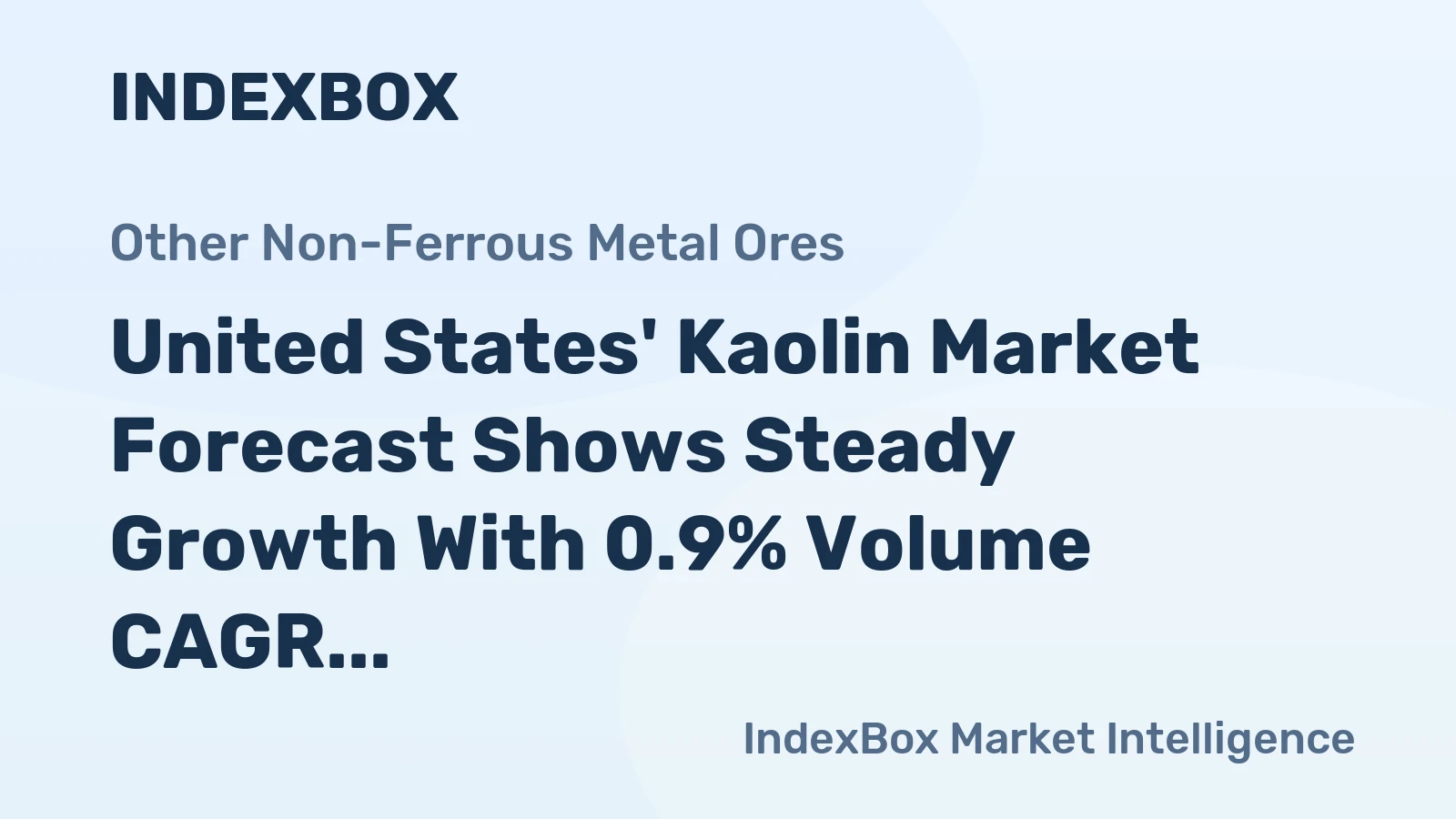 United States' Kaolin Market Forecast Shows Steady Growth With 0.9% Volume CAGR Through 2035