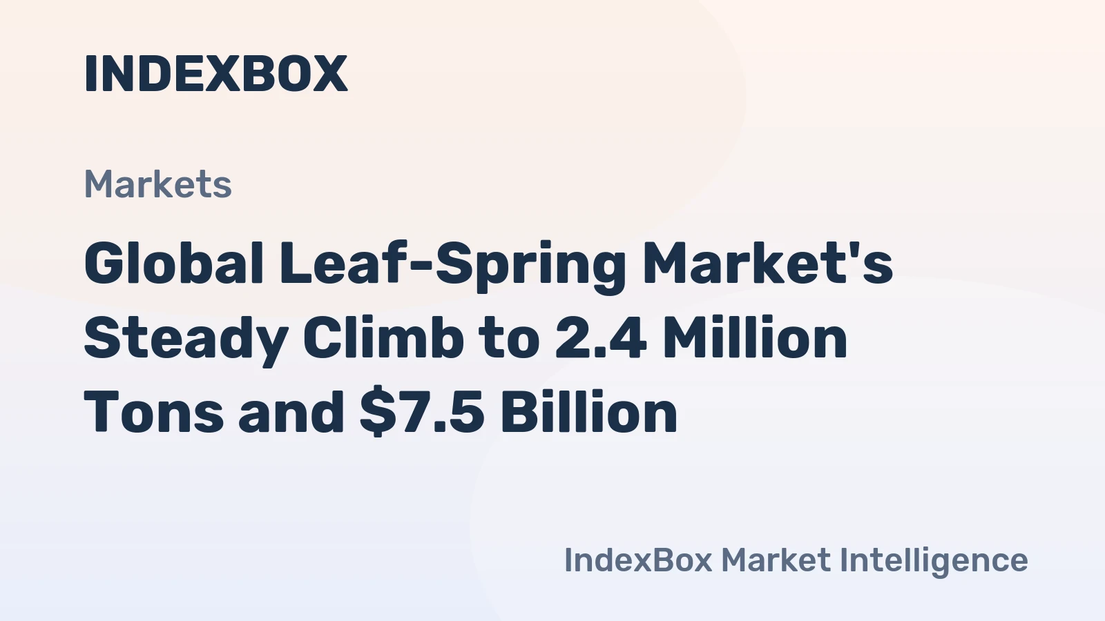 Global Leaf-Spring Market's Steady Climb to 2.4 Million Tons and $7.5 Billion