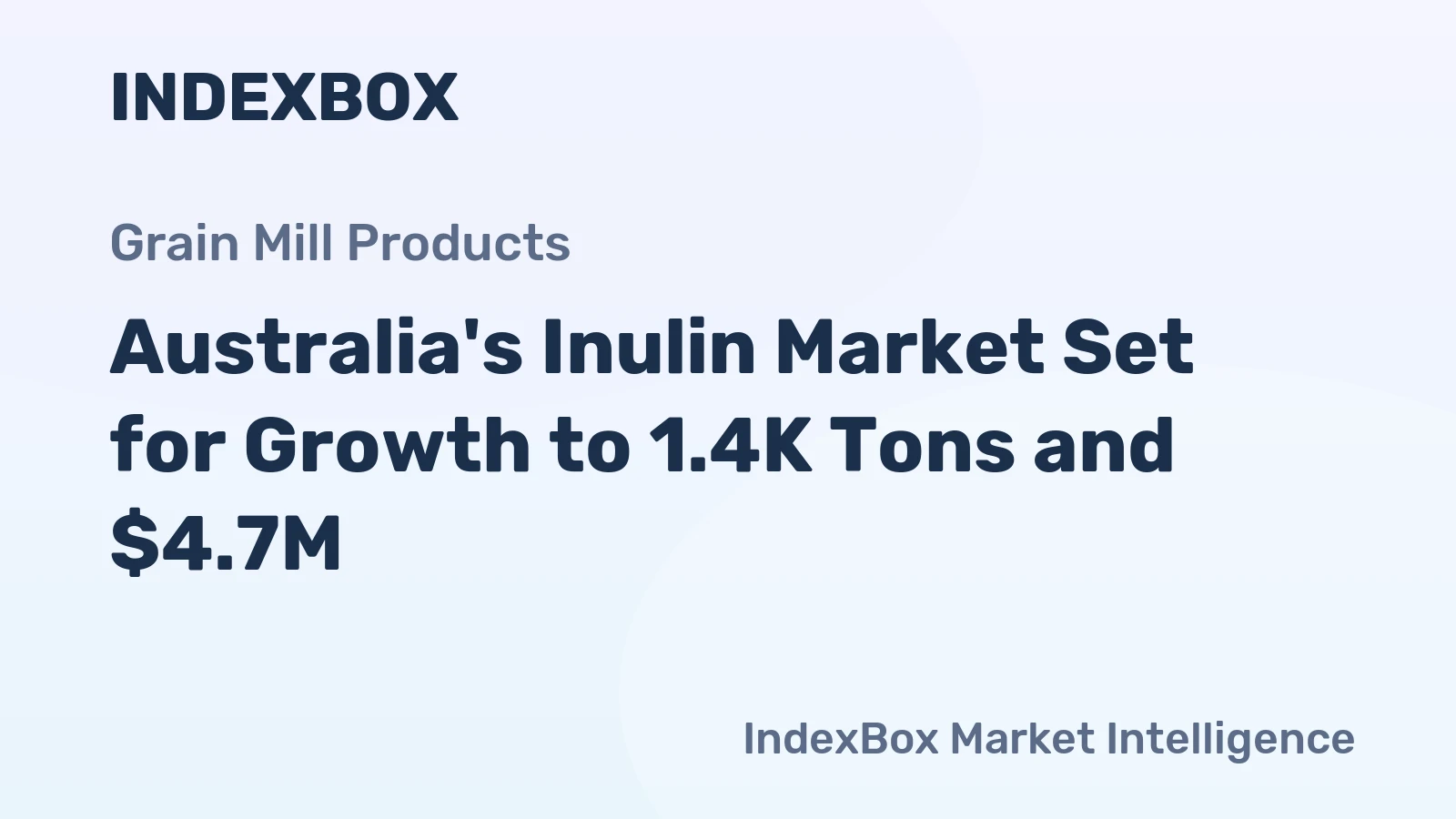 Australia's Inulin Market Set for Growth to 1.4K Tons and $4.7M