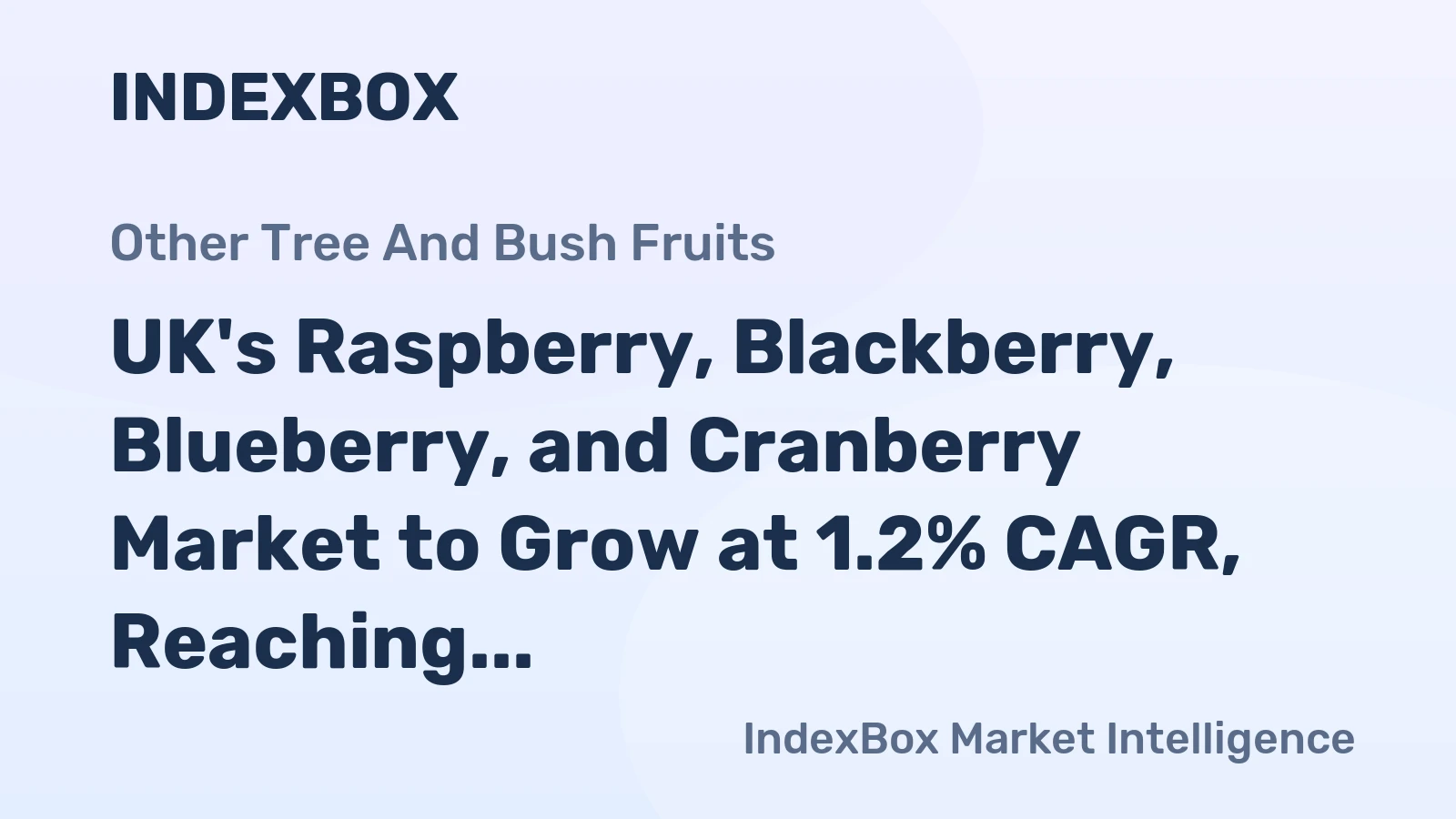UK's Raspberry, Blackberry, Blueberry, and Cranberry Market to Grow at 1.2% CAGR, Reaching $1.2B by 2035