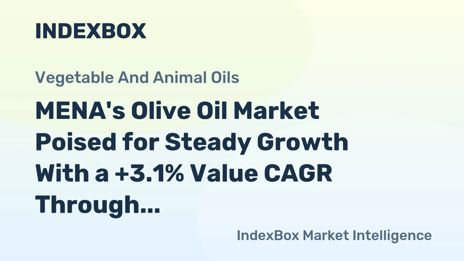 MENA's Olive Oil Market Poised for Steady Growth With a +3.1% Value CAGR Through 2035