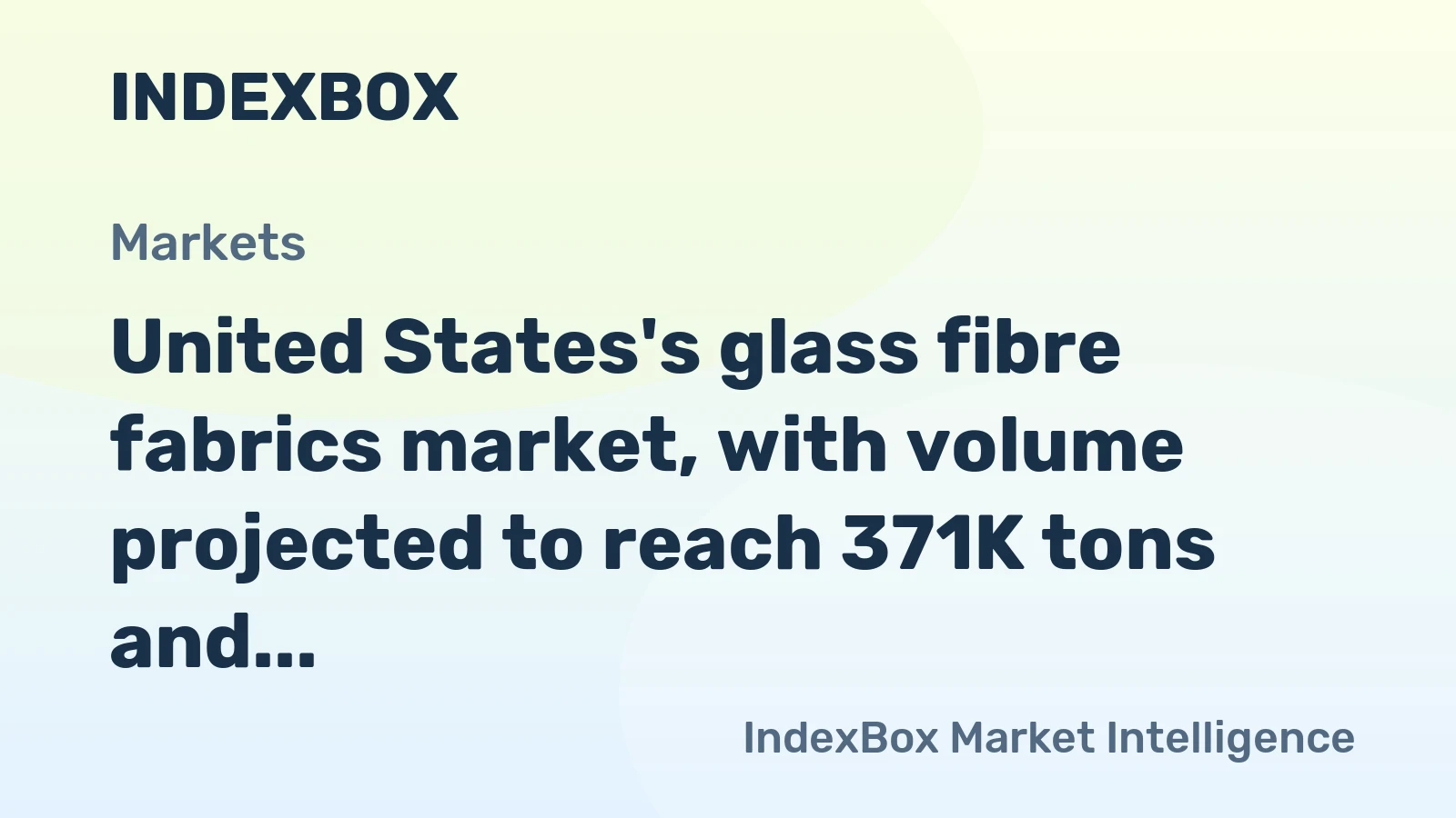 United States's glass fibre fabrics market, with volume projected to reach 371K tons and value to hit $8.3B by 2035, continues its upward trend.