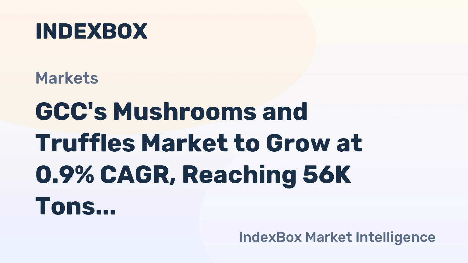 GCC's Mushrooms and Truffles Market to Grow at 0.9% CAGR, Reaching 56K Tons by 2035