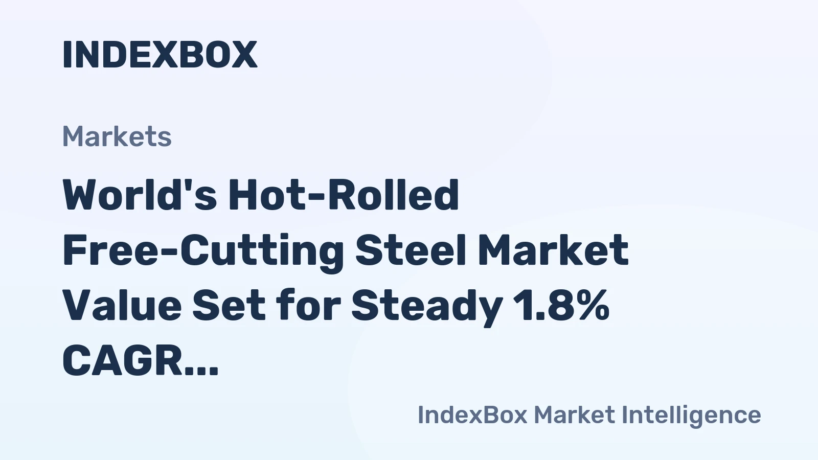 World's Hot-Rolled Free-Cutting Steel Market Value Set for Steady 1.8% CAGR Growth Through 2035