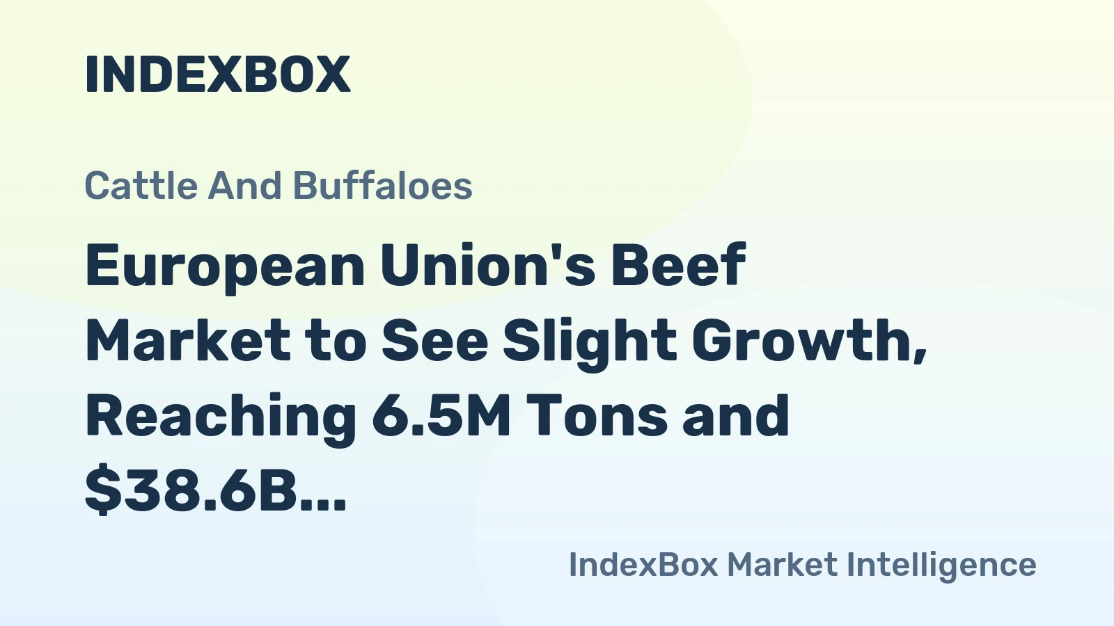 European Union's Beef Market to See Slight Growth, Reaching 6.5M Tons and $38.6B by 2035