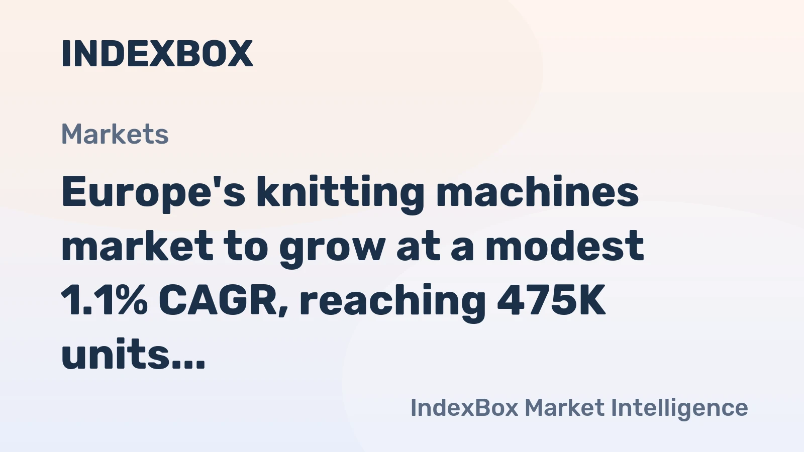 Europe's knitting machines market to grow at a modest 1.1% CAGR, reaching 475K units by 2035.