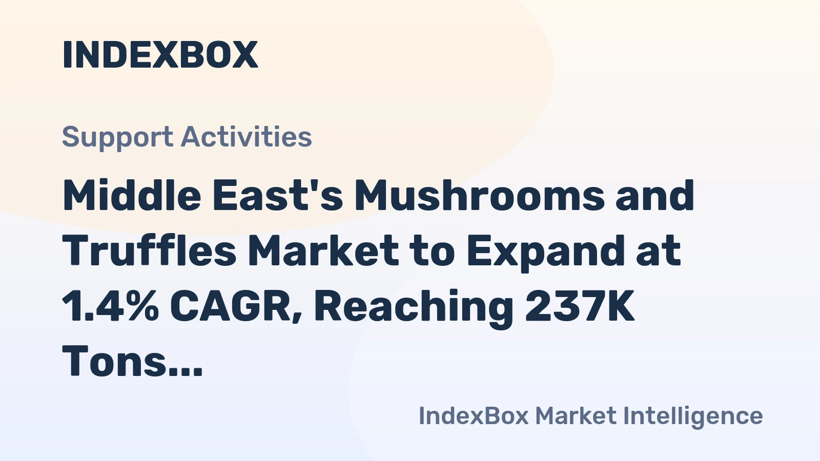 Middle East's Mushrooms and Truffles Market to Expand at 1.4% CAGR, Reaching 237K Tons by 2035