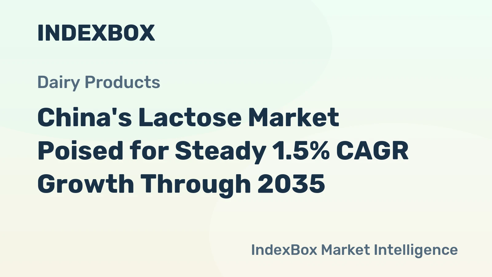 China's Lactose Market Poised for Steady 1.5% CAGR Growth Through 2035
