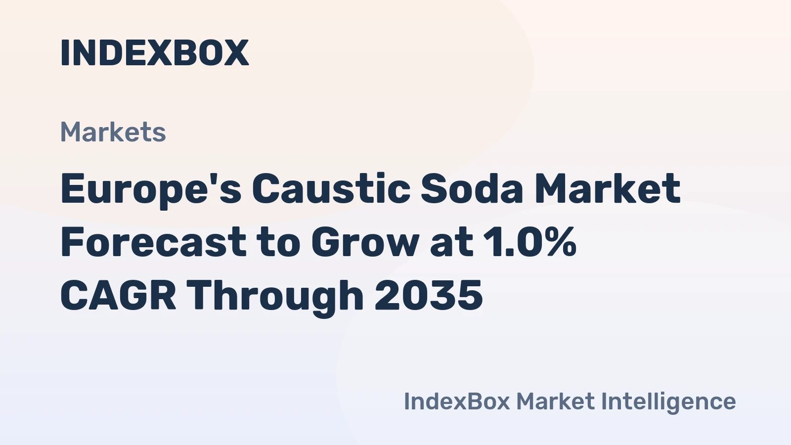 Europe's Caustic Soda Market Forecast to Grow at 1.0% CAGR Through 2035