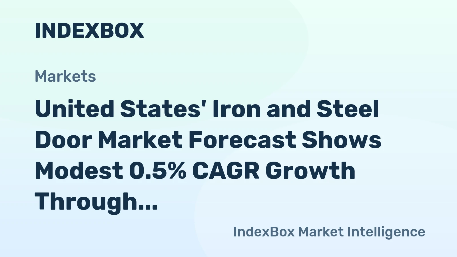 United States' Iron and Steel Door Market Forecast Shows Modest 0.5% CAGR Growth Through 2035