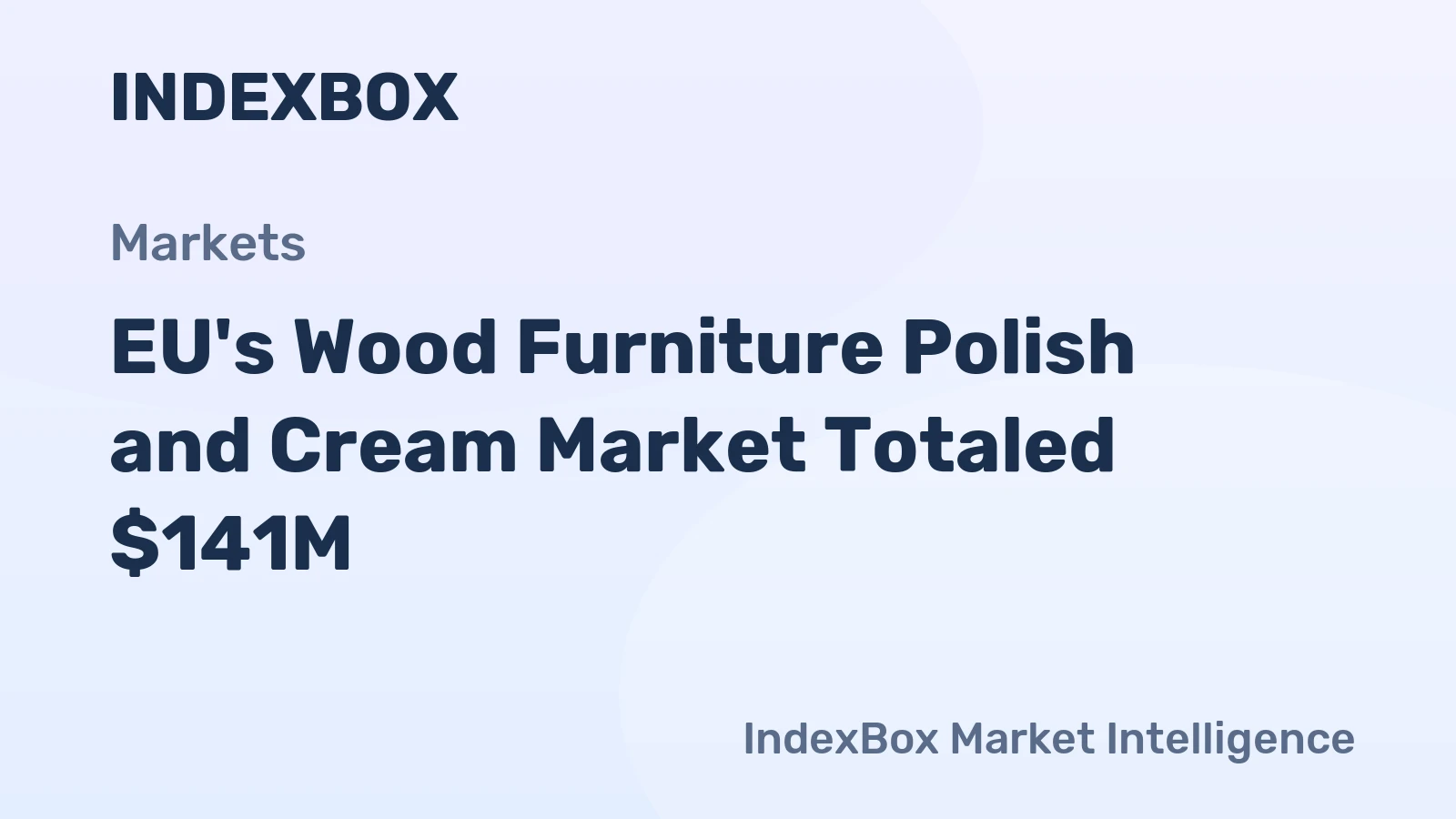 EU's Wood Furniture Polish and Cream Market Totaled $141M